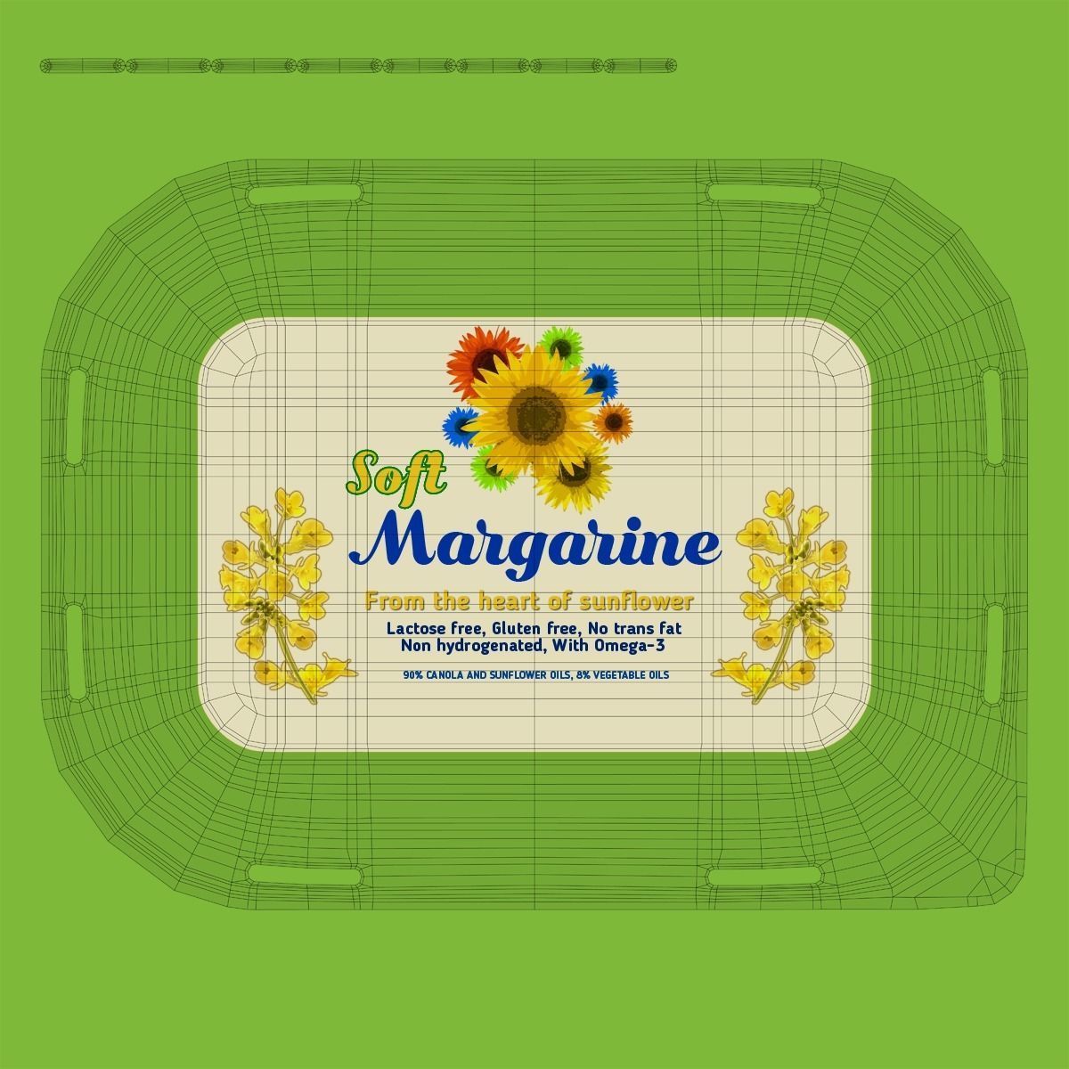 Full Margarine Box 3D model | CGTrader