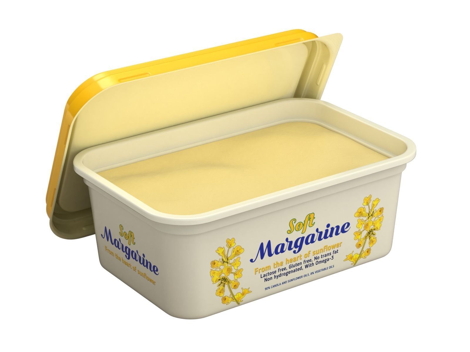 Full Margarine Box 3D model | CGTrader