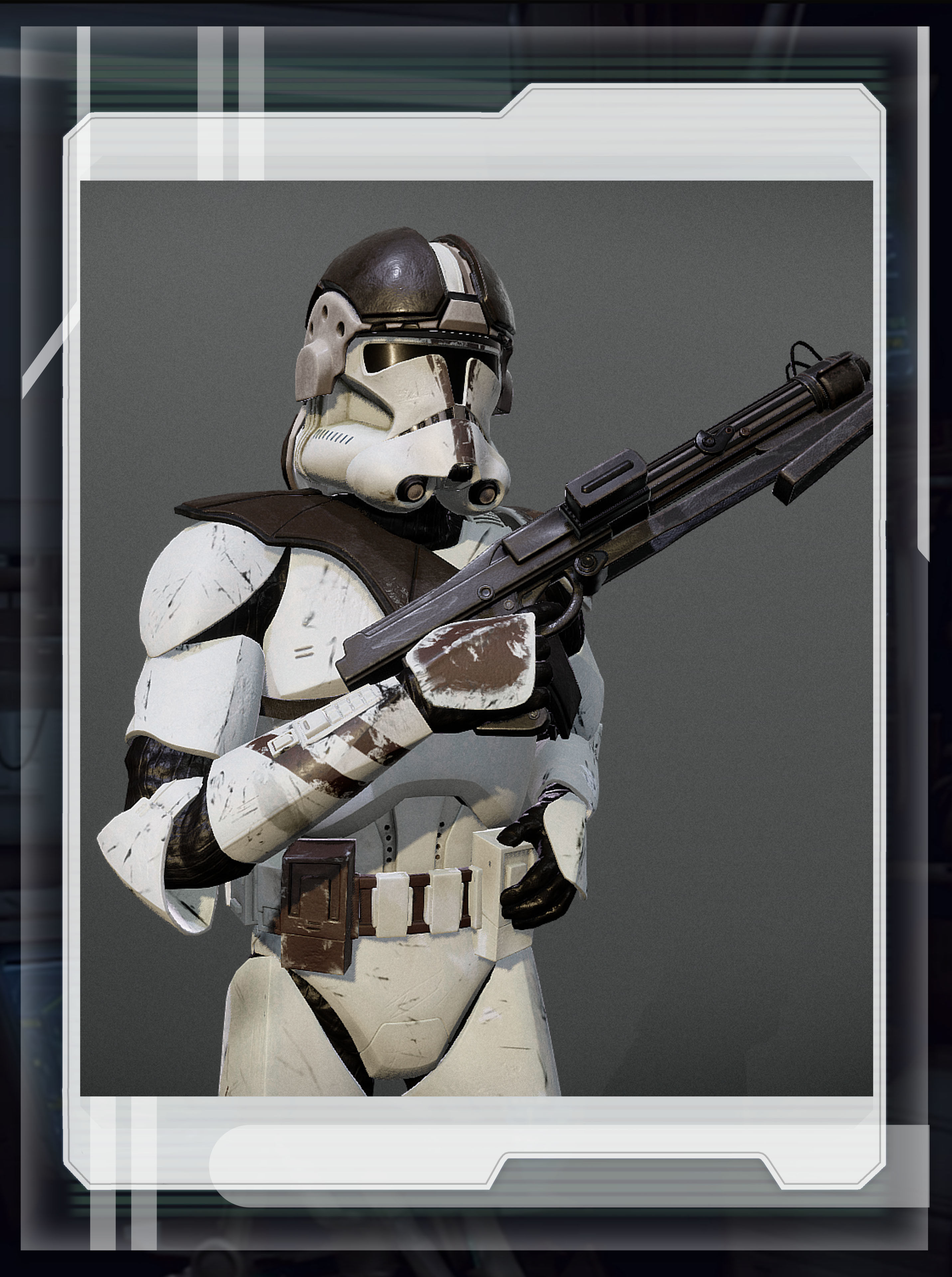 3D model Clone Trooper Phase 2 AT-TE Gunner Rigged VR / AR / low-poly ...