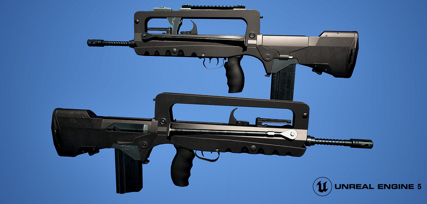 3D model FAMAS F1 assault rifle VR / AR / low-poly | CGTrader