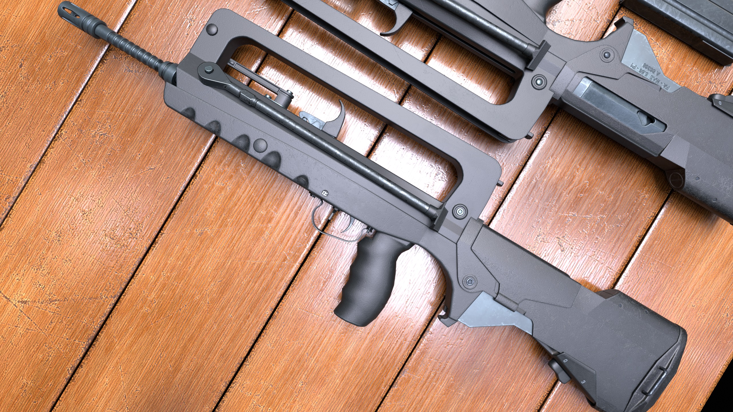 3D model FAMAS F1 assault rifle VR / AR / low-poly | CGTrader