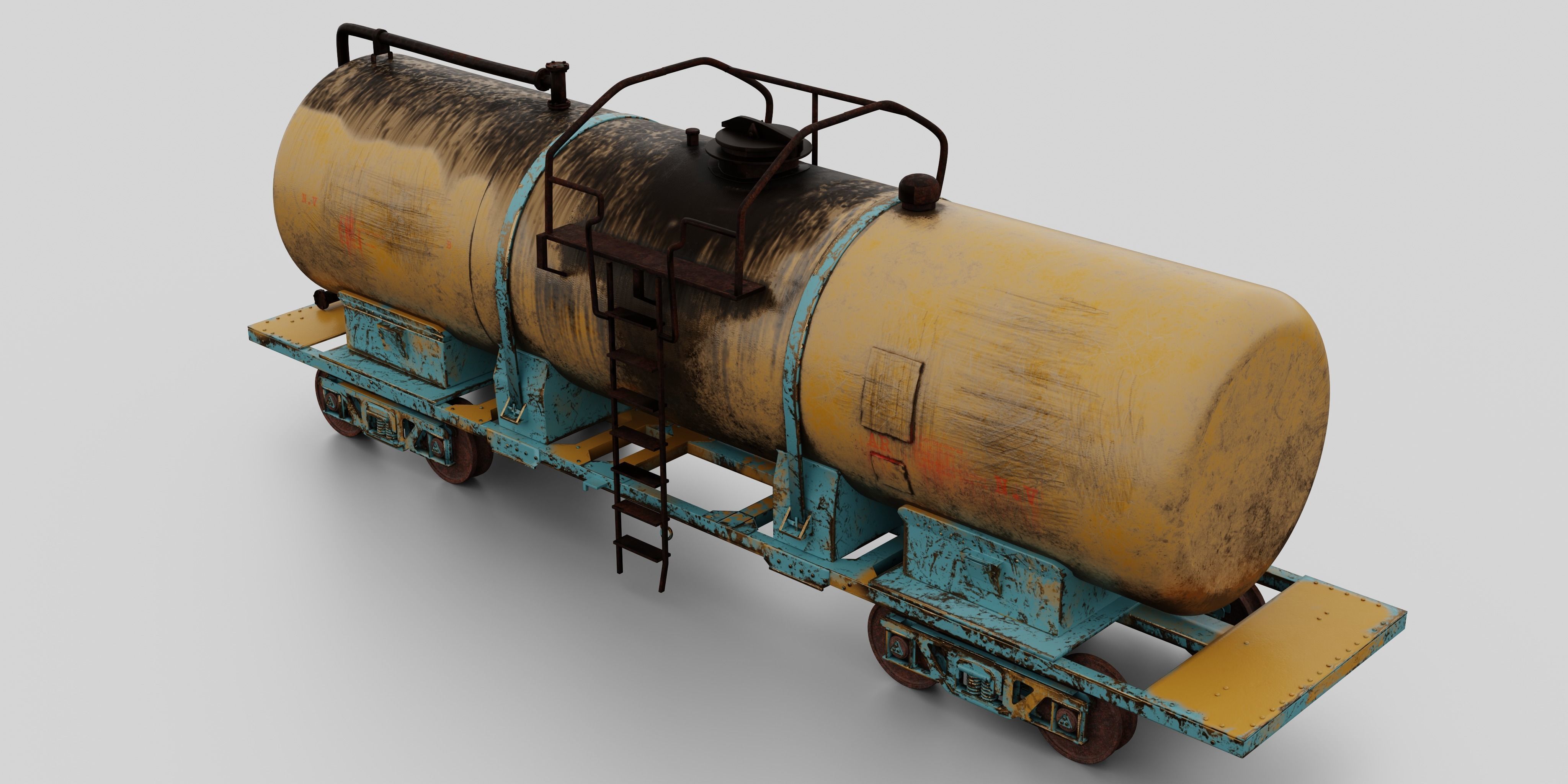 Train tanker 3D model | CGTrader