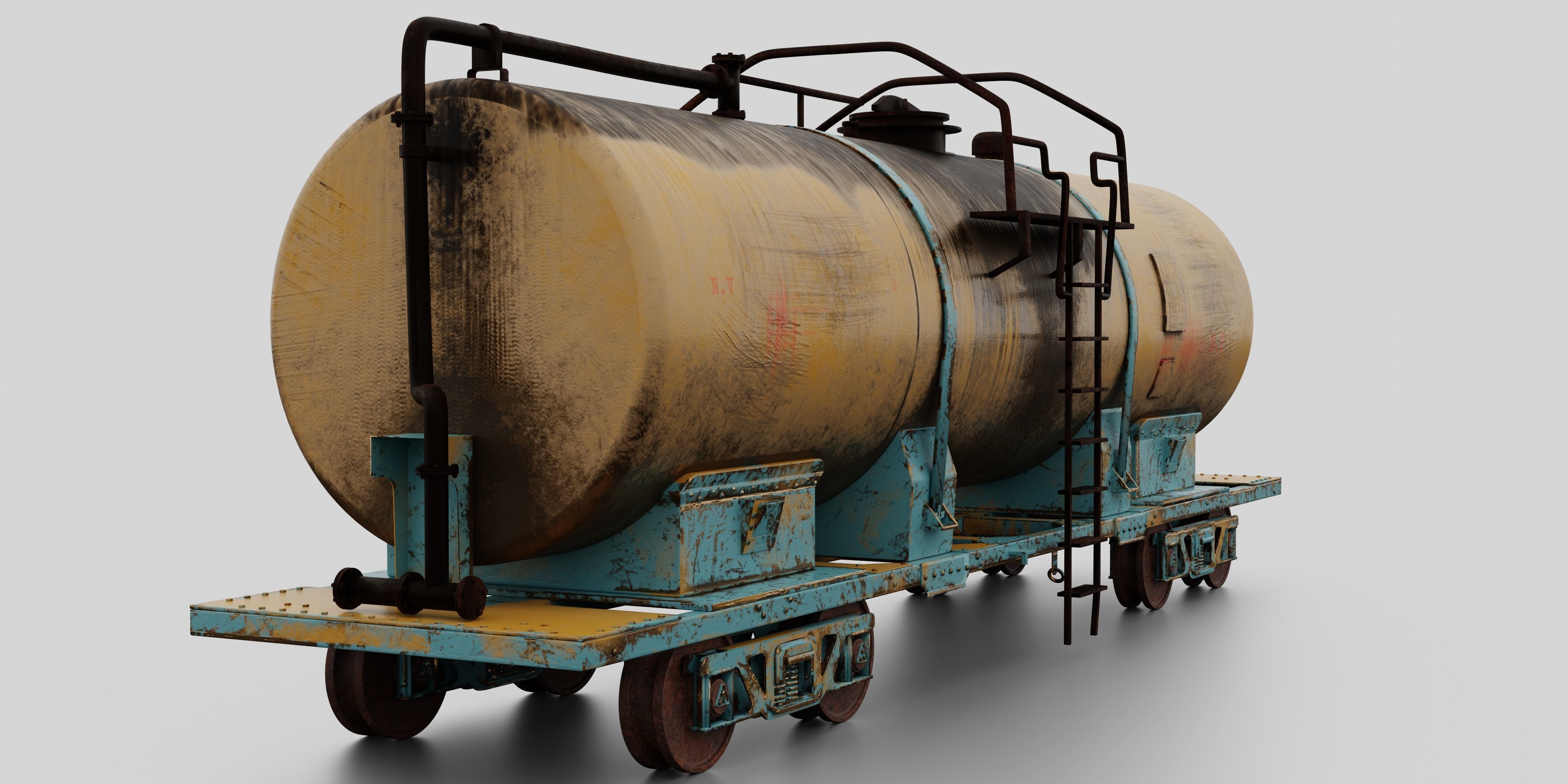 Train tanker 3D model | CGTrader