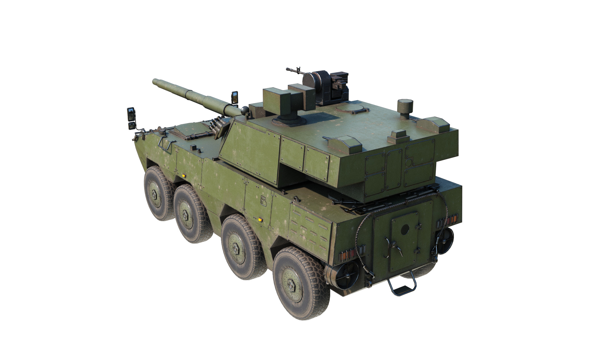 3D model 4 coatings of PLA Army ZTL191 ZTL-191 wheeled Tank Destroyer ...