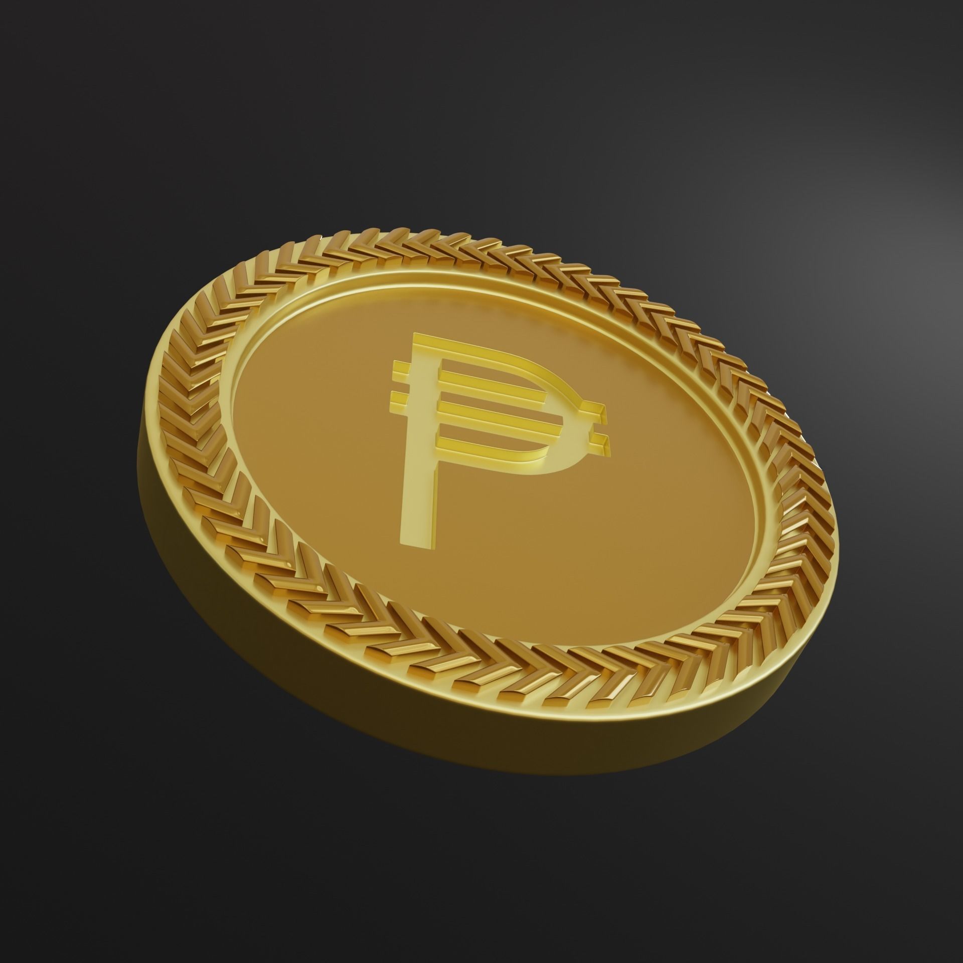 peso coin free 3D model 3D printable | CGTrader