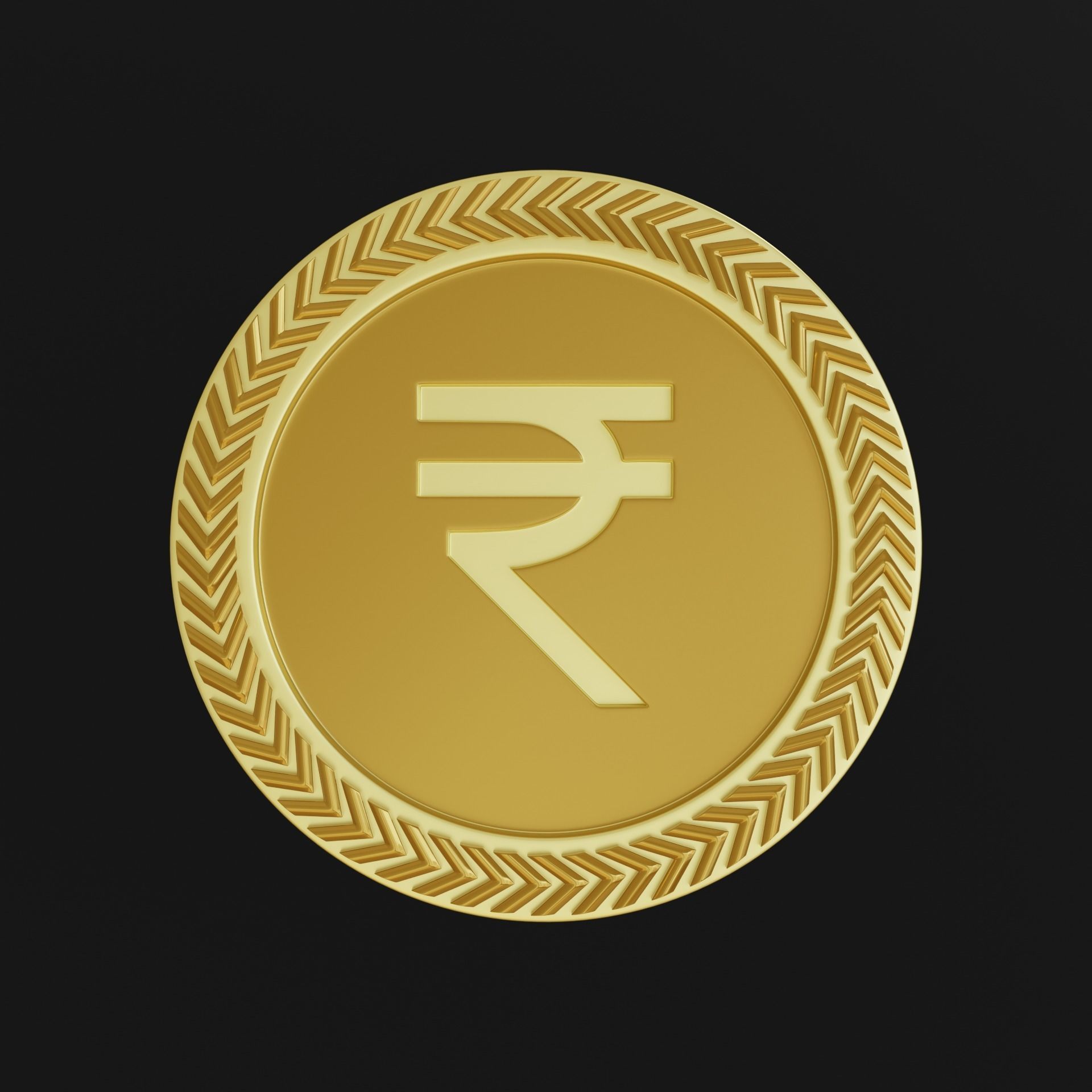 rupee coin free 3D model 3D printable | CGTrader