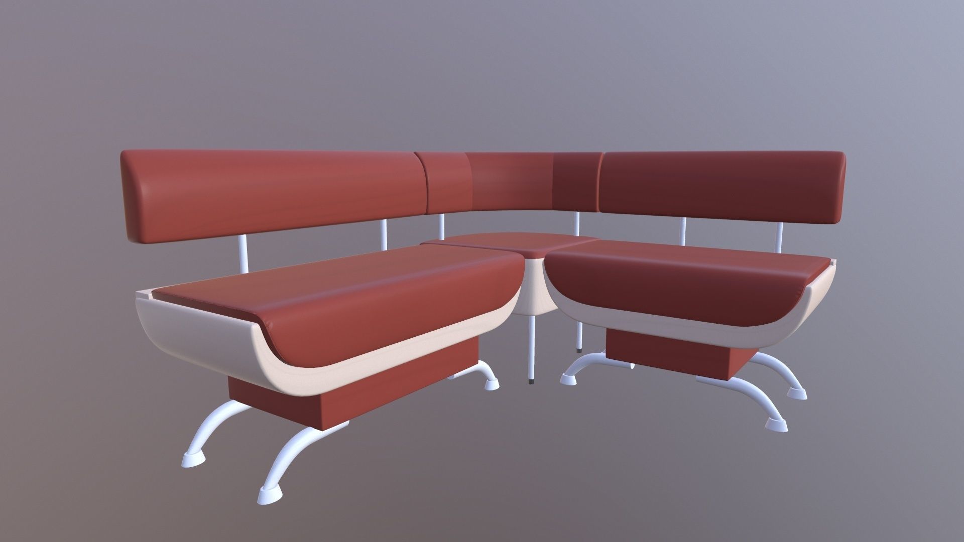Rodnik Corner Bench Cappuccino 3D model | CGTrader
