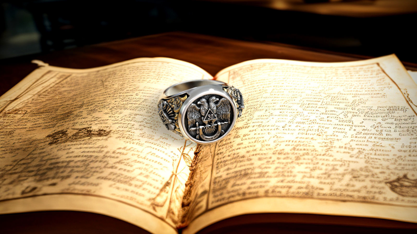 Heraldic Double Headed Eagle Freemasonry Symbols Signet 3D model 3D ...