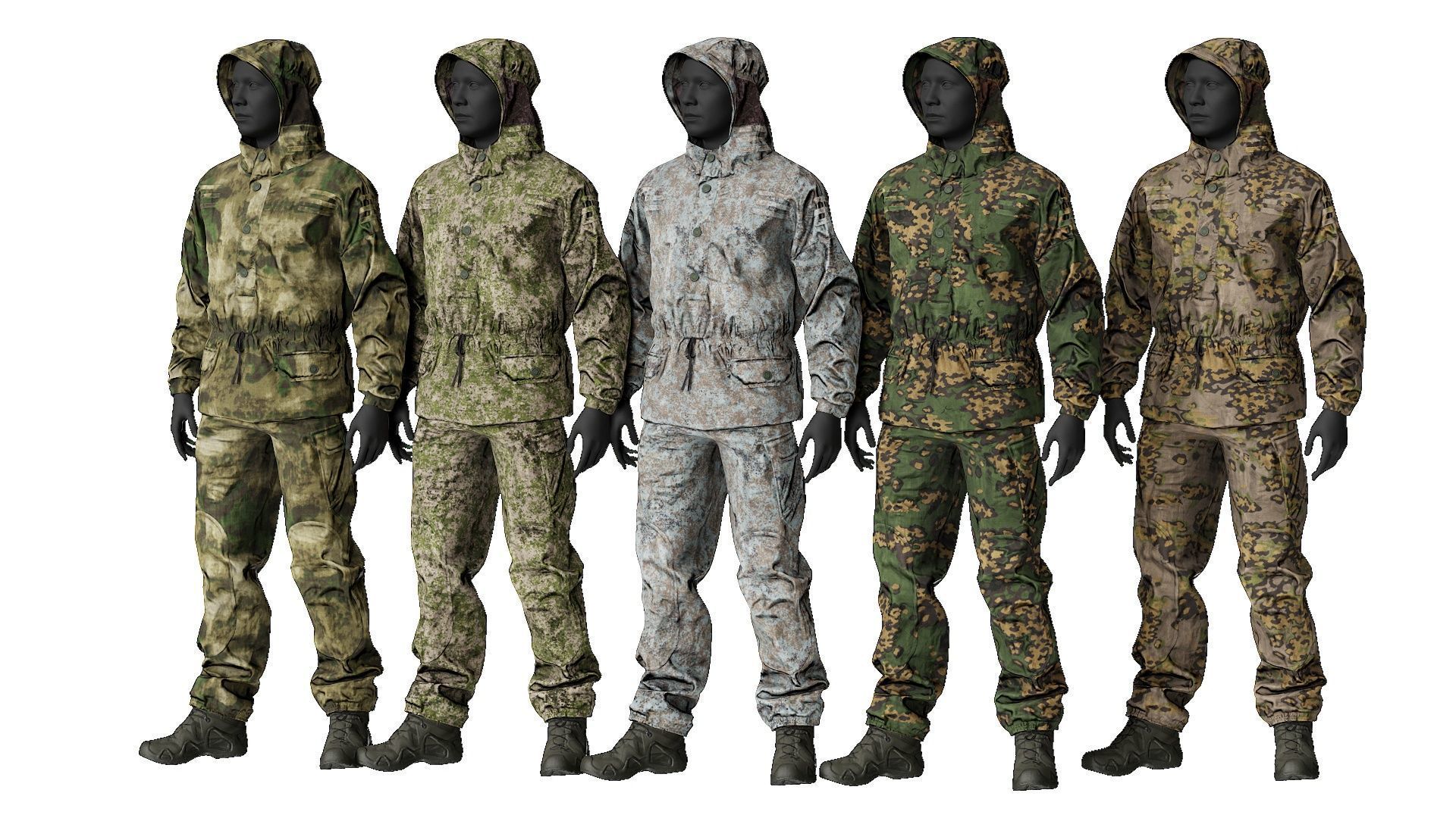 3D model BARS 6Sh122 Ratnik Reversible Suit VR / AR / low-poly | CGTrader