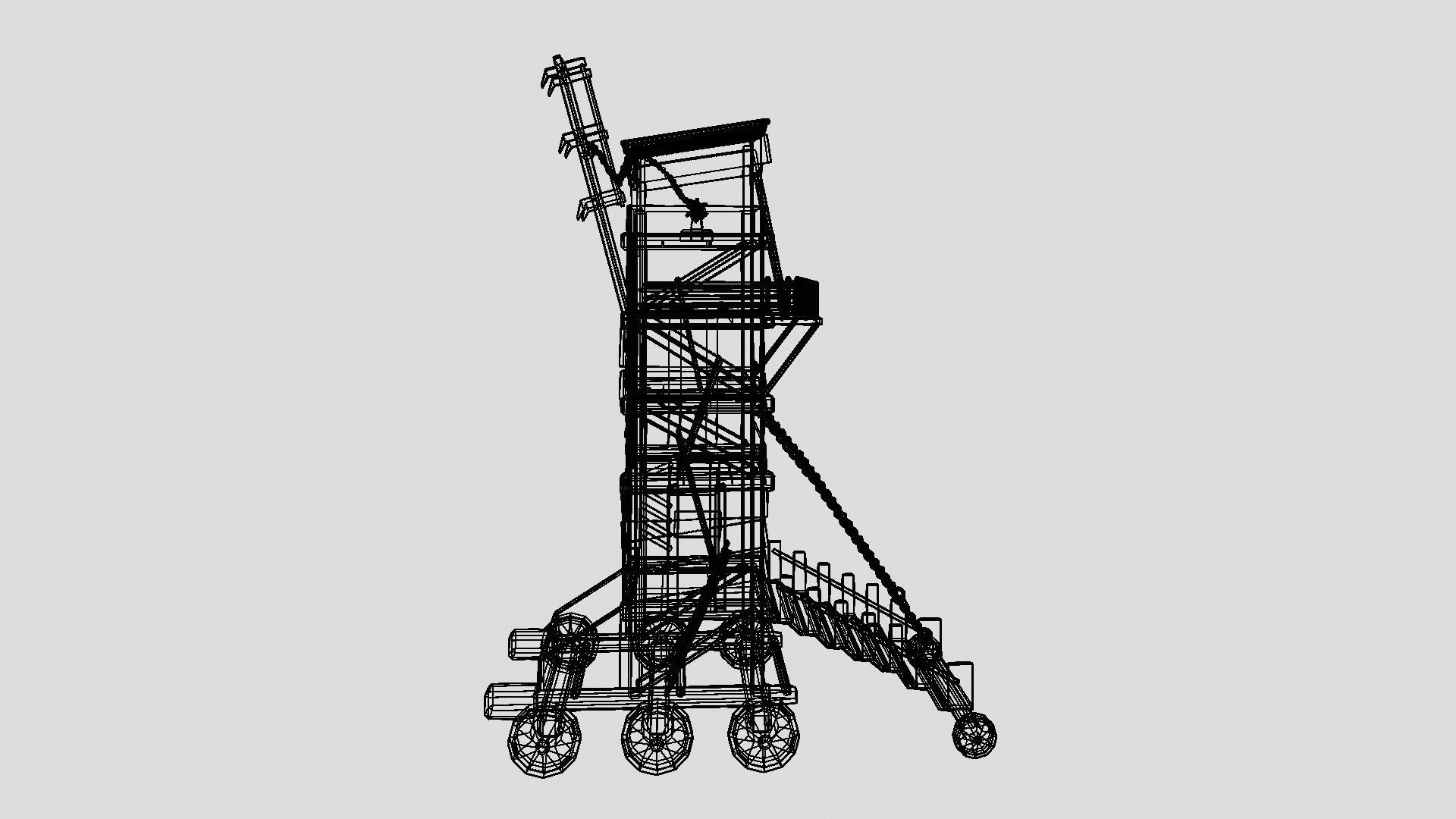 3D model Low Poly Siege Tower with 4K Textures VR / AR / low-poly ...