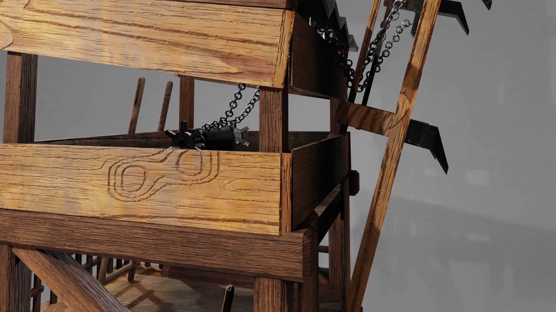 3D model Low Poly Siege Tower with 4K Textures VR / AR / low-poly ...