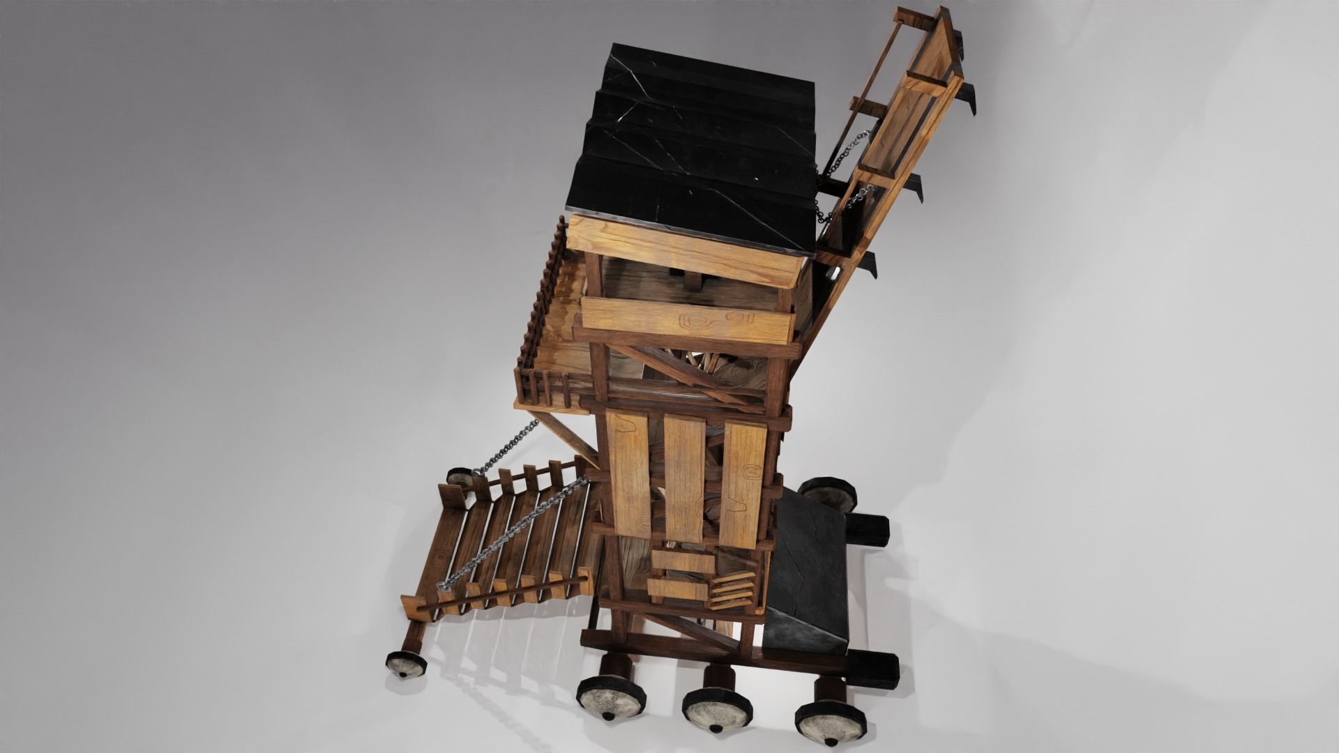 3D model Low Poly Siege Tower with 4K Textures VR / AR / low-poly ...