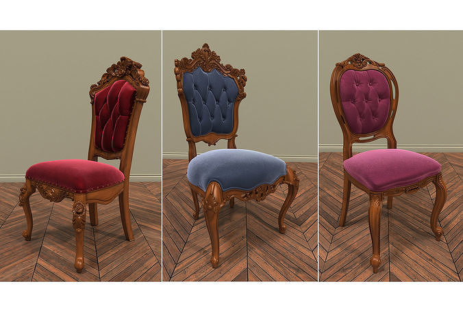 Classic European Chairs Collection 3D model | CGTrader