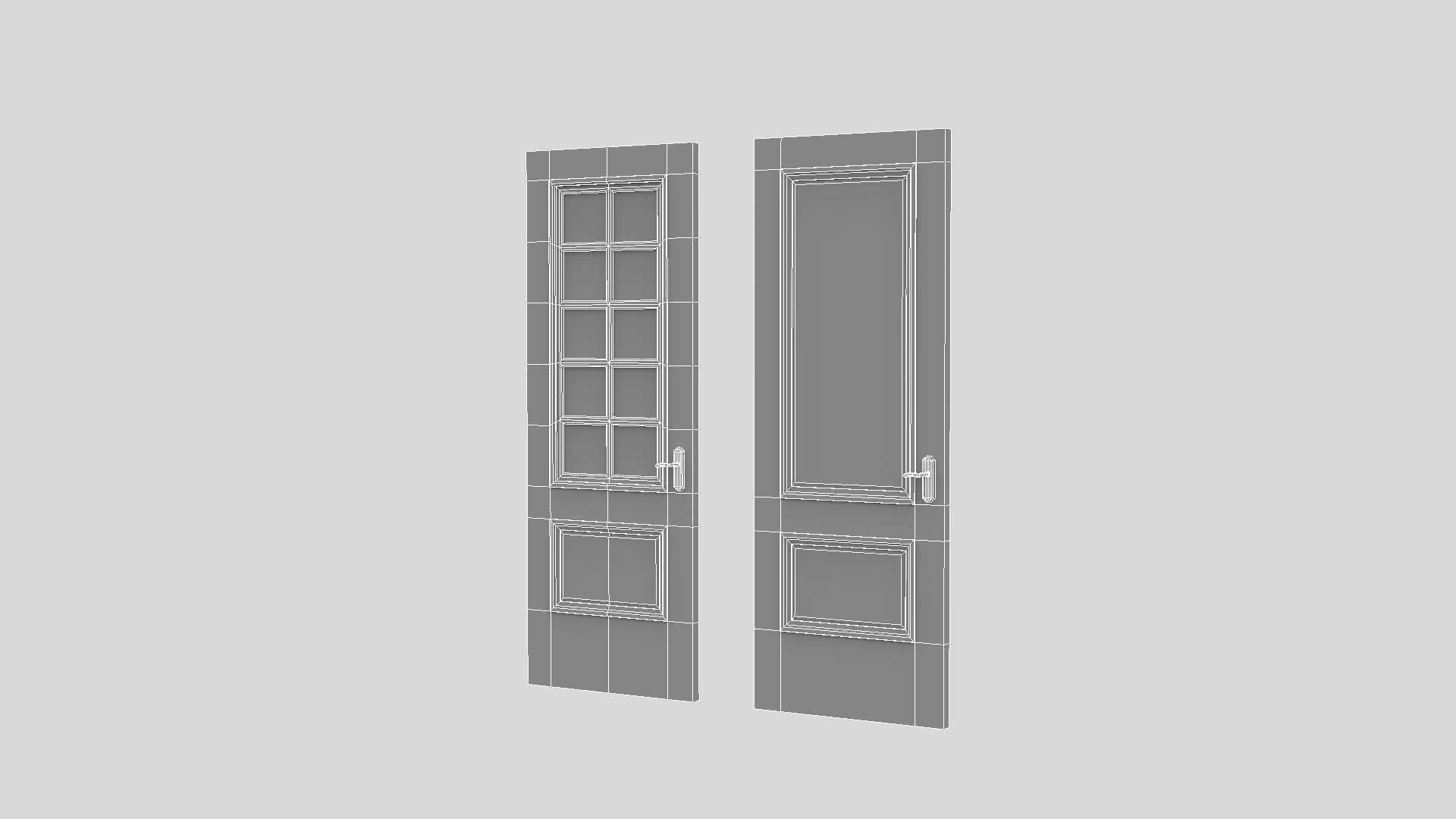 3D model Rustic Wooden Doors - Game Ready VR / AR / low-poly | CGTrader