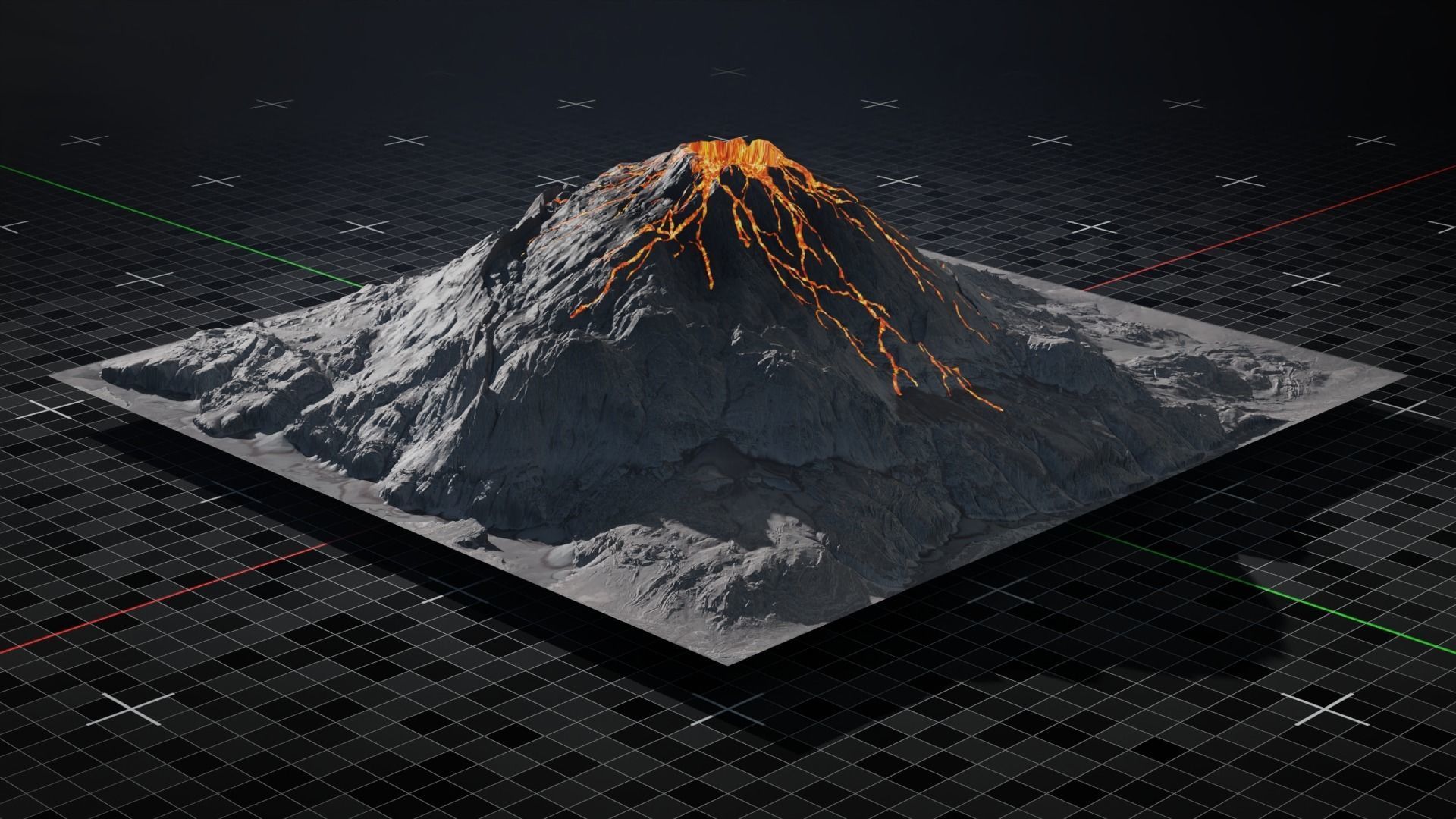 Volcano Version 1 3D model | CGTrader