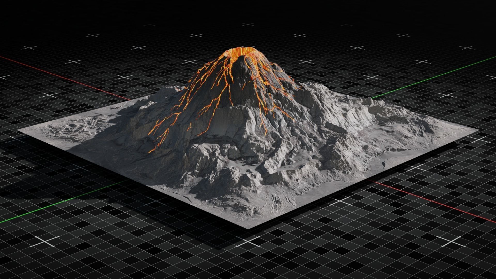 Volcano version 2 3D model | CGTrader