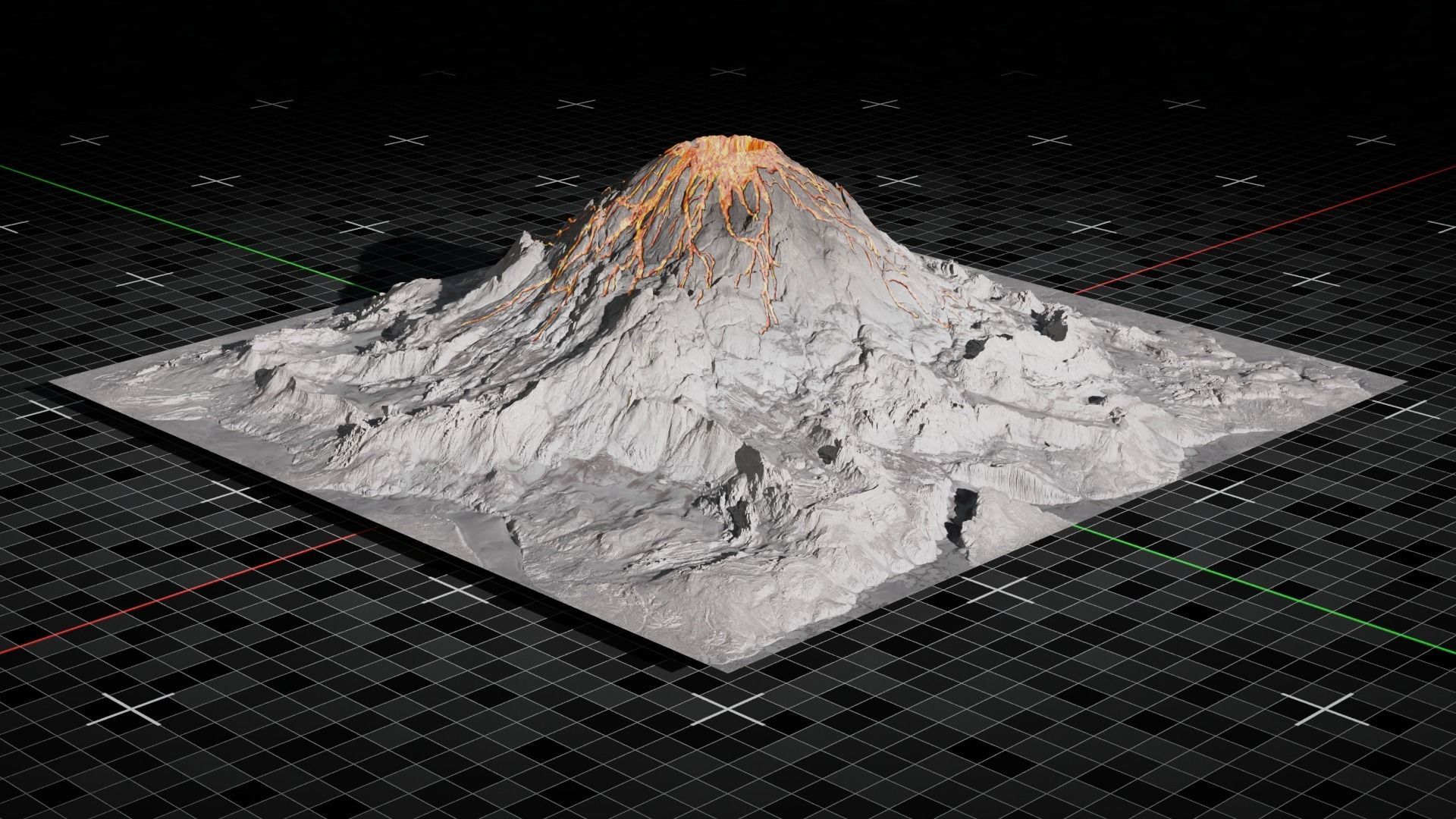 Volcano version 2 3D model | CGTrader