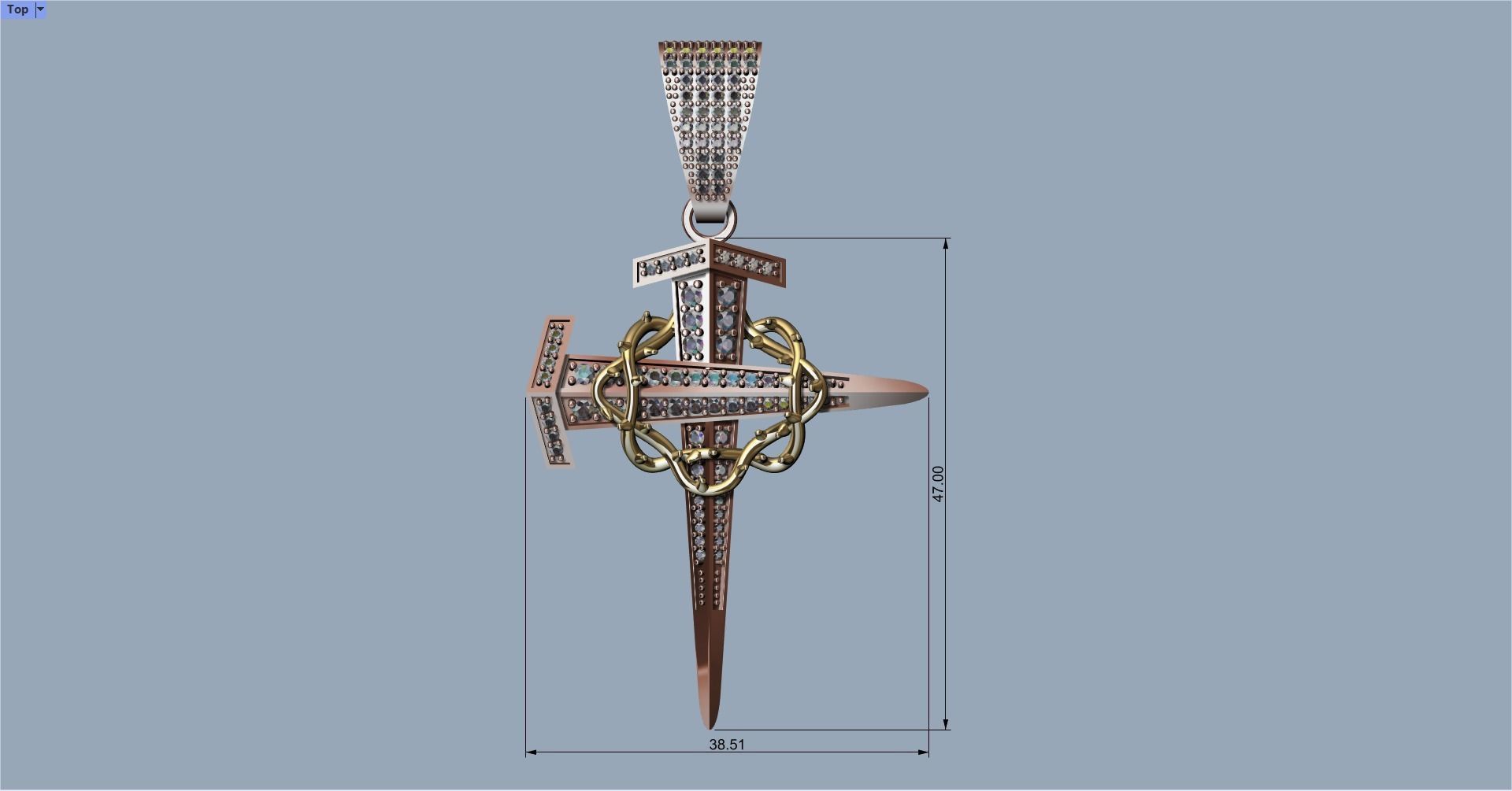 Cross with crown of thorns -Cruz con corona de espinas 3D model 3D ...