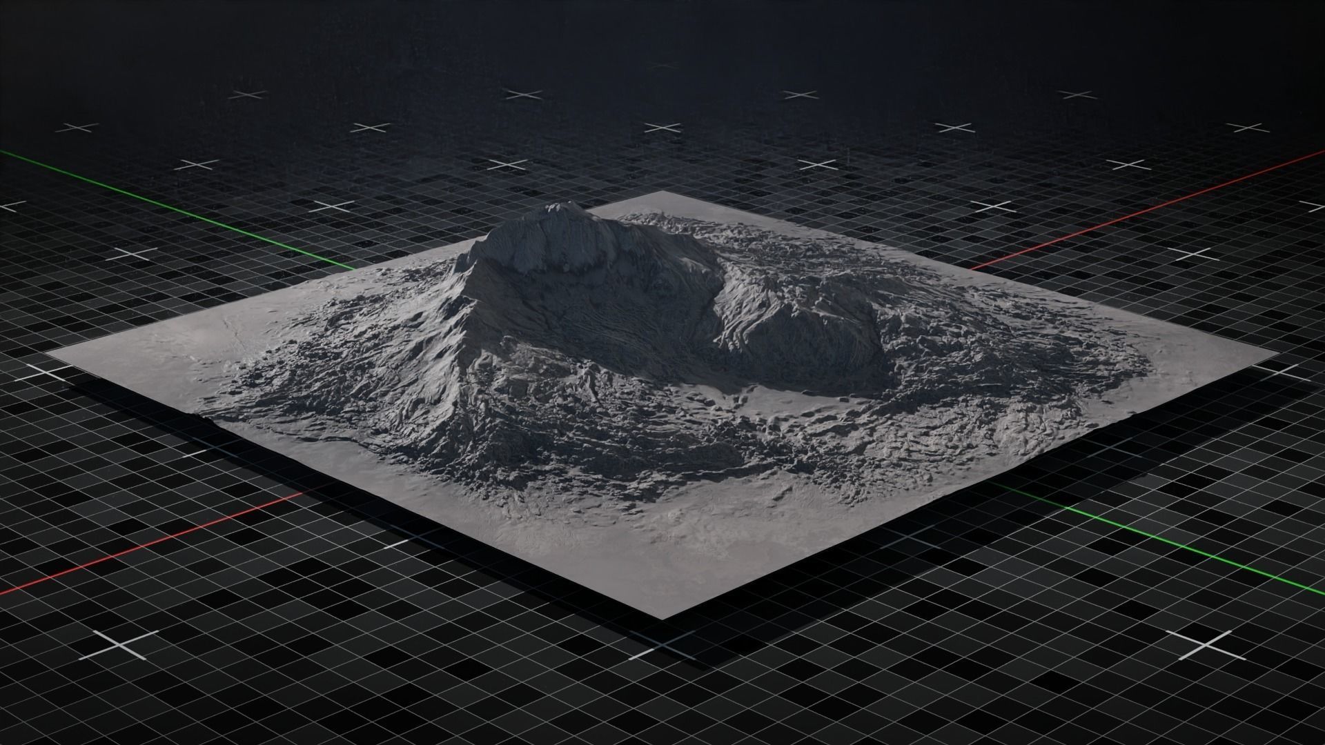 Volcano Terrain Mountain version 5 3D model | CGTrader
