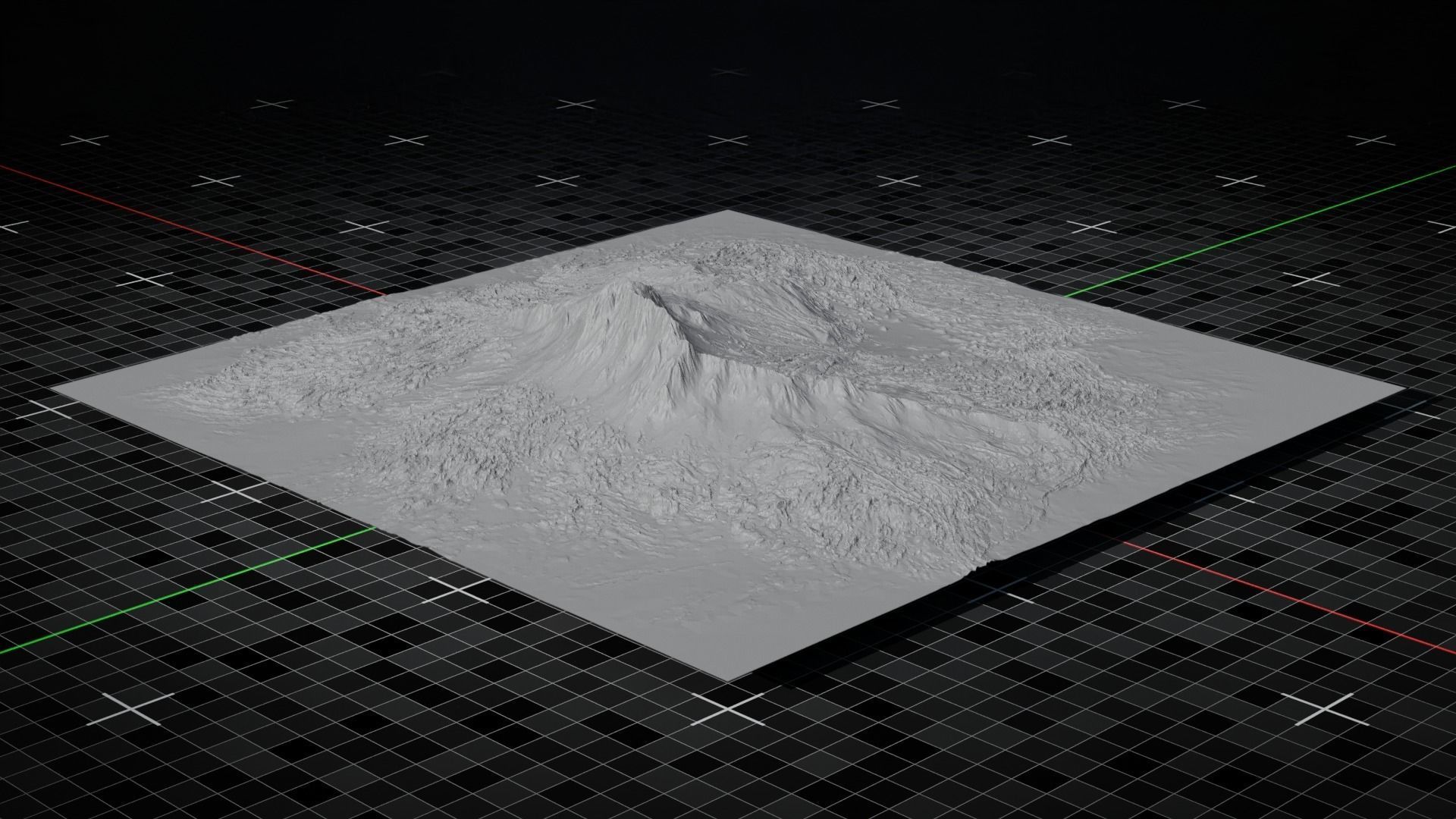 Volcano Terrain Mountain version 5 3D model | CGTrader