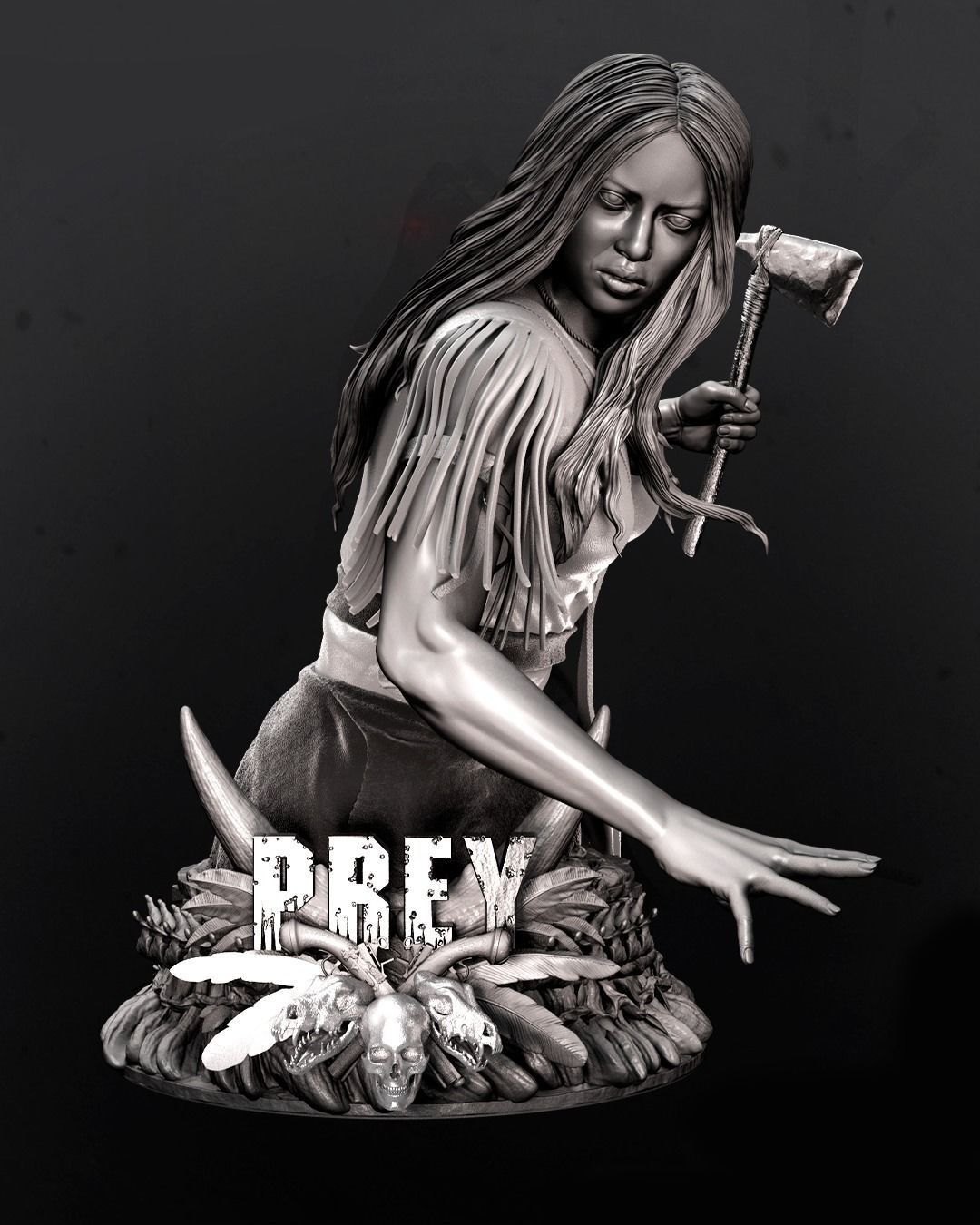 Predator and Naru 3D Printable Sculpture Diorama 3D model 3D printable ...