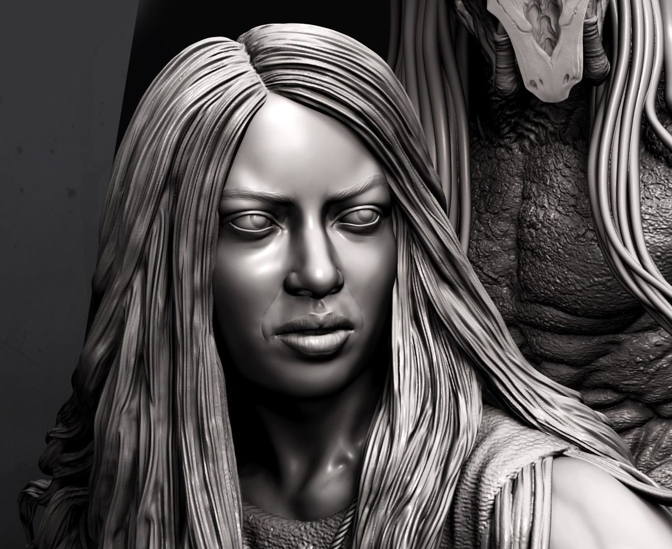 Predator and Naru 3D Printable Sculpture Diorama 3D model 3D printable ...