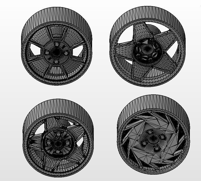 Set of rims for scale models 3D model 3D printable | CGTrader