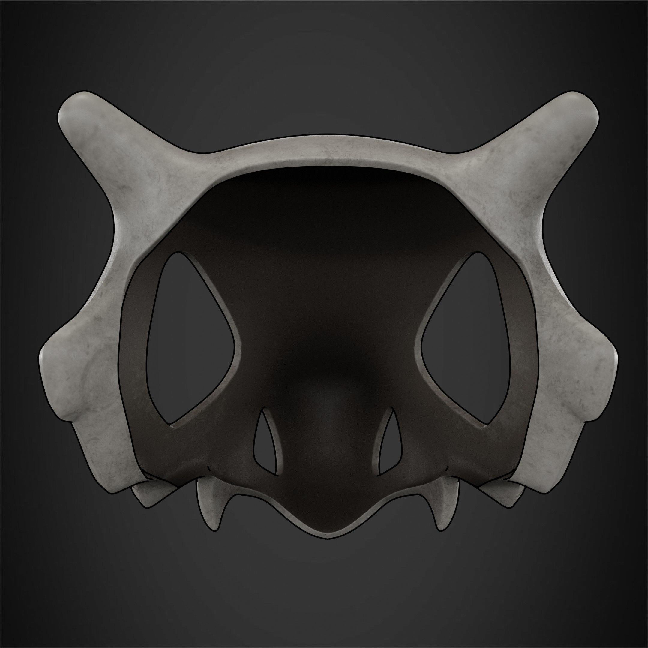 Pokemon Cubone Skull Mask for Cosplay 3D model 3D printable | CGTrader