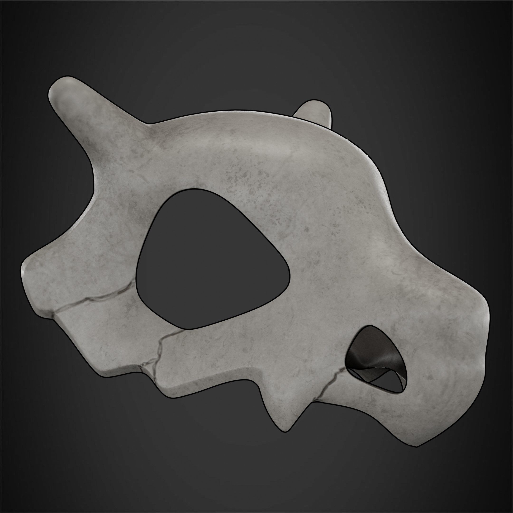 Pokemon Cubone Skull Mask for Cosplay 3D model 3D printable | CGTrader