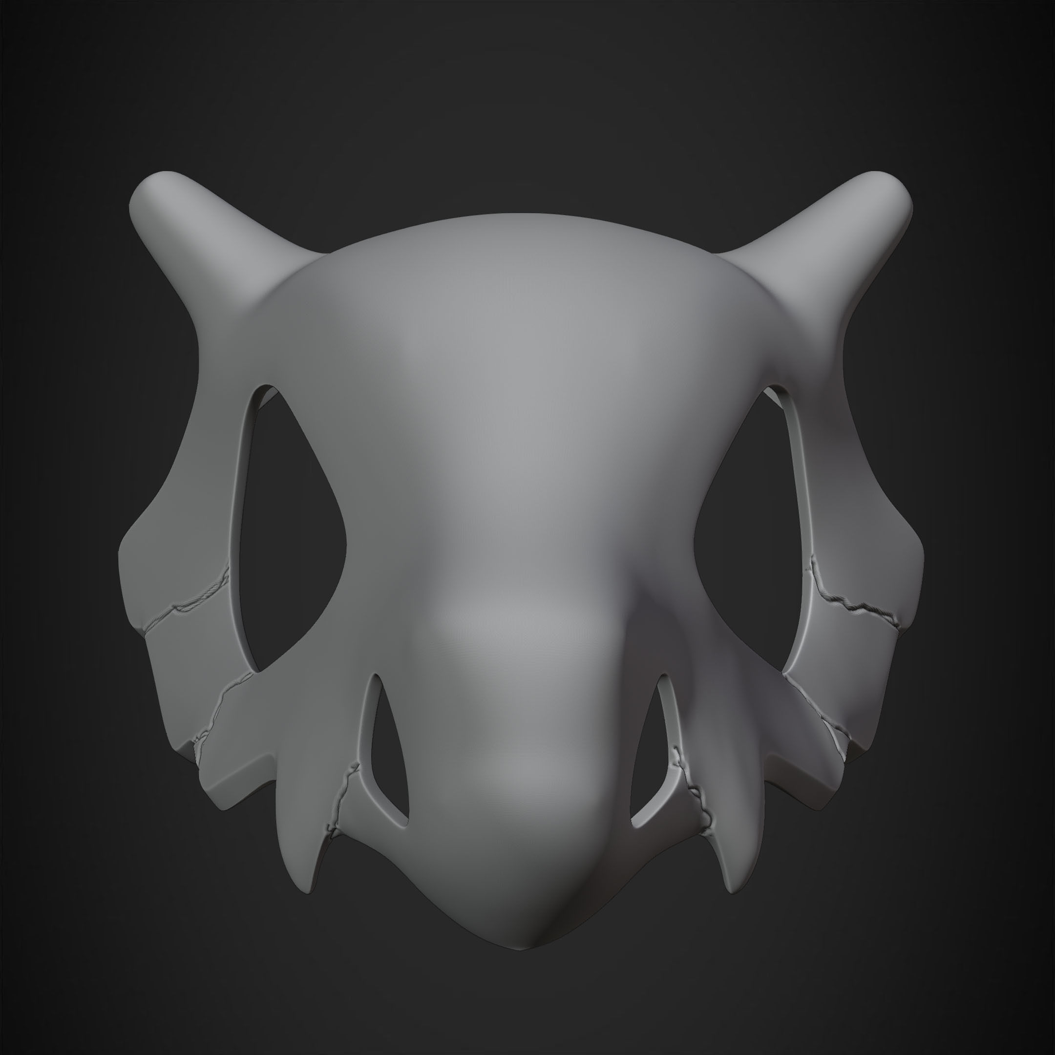 Pokemon Cubone Skull Mask for Cosplay 3D model 3D printable | CGTrader