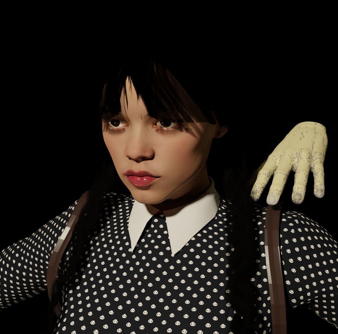 wednesday addams free 3D model | CGTrader