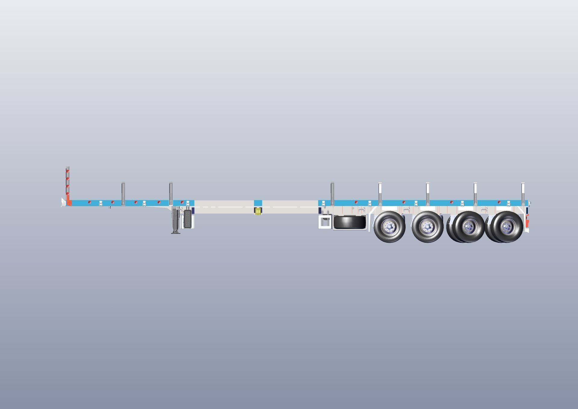 EXTENDED SEMI TRAILER 3D model | CGTrader