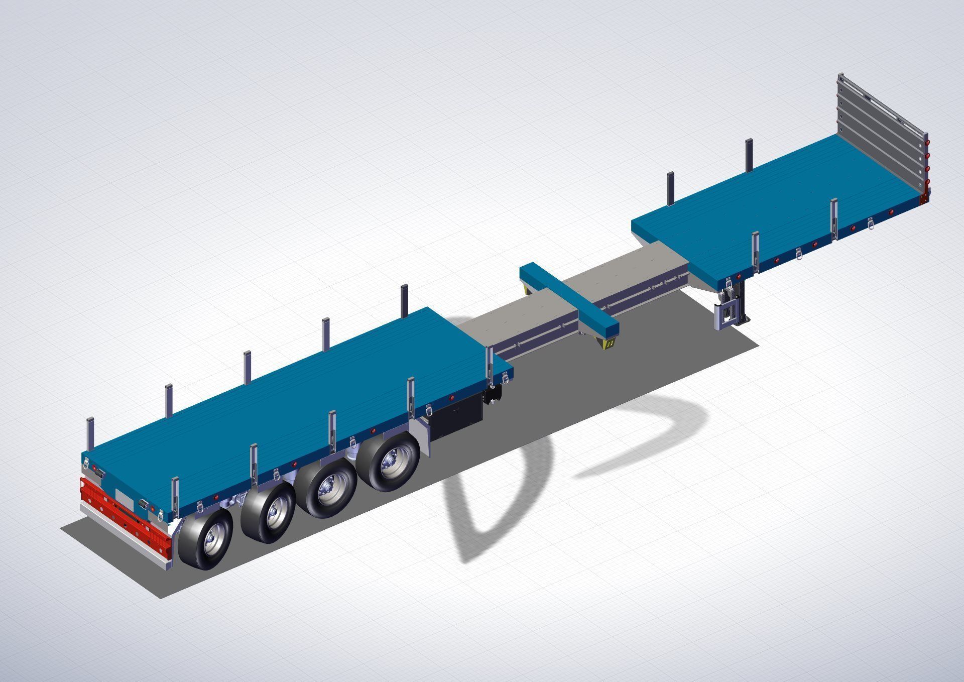 EXTENDED SEMI TRAILER 3D model | CGTrader