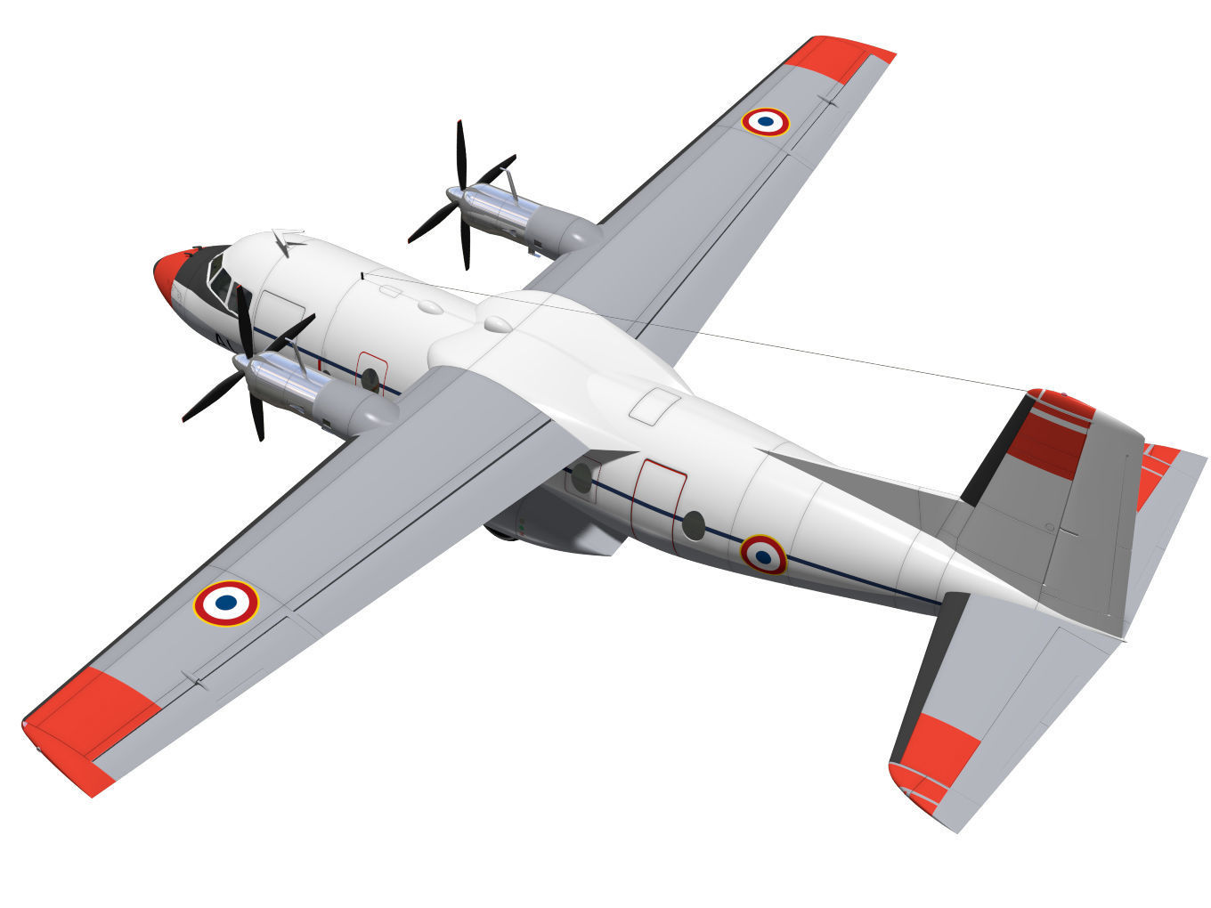 Nord-Aviation Nord 262 fregate 3D model | CGTrader