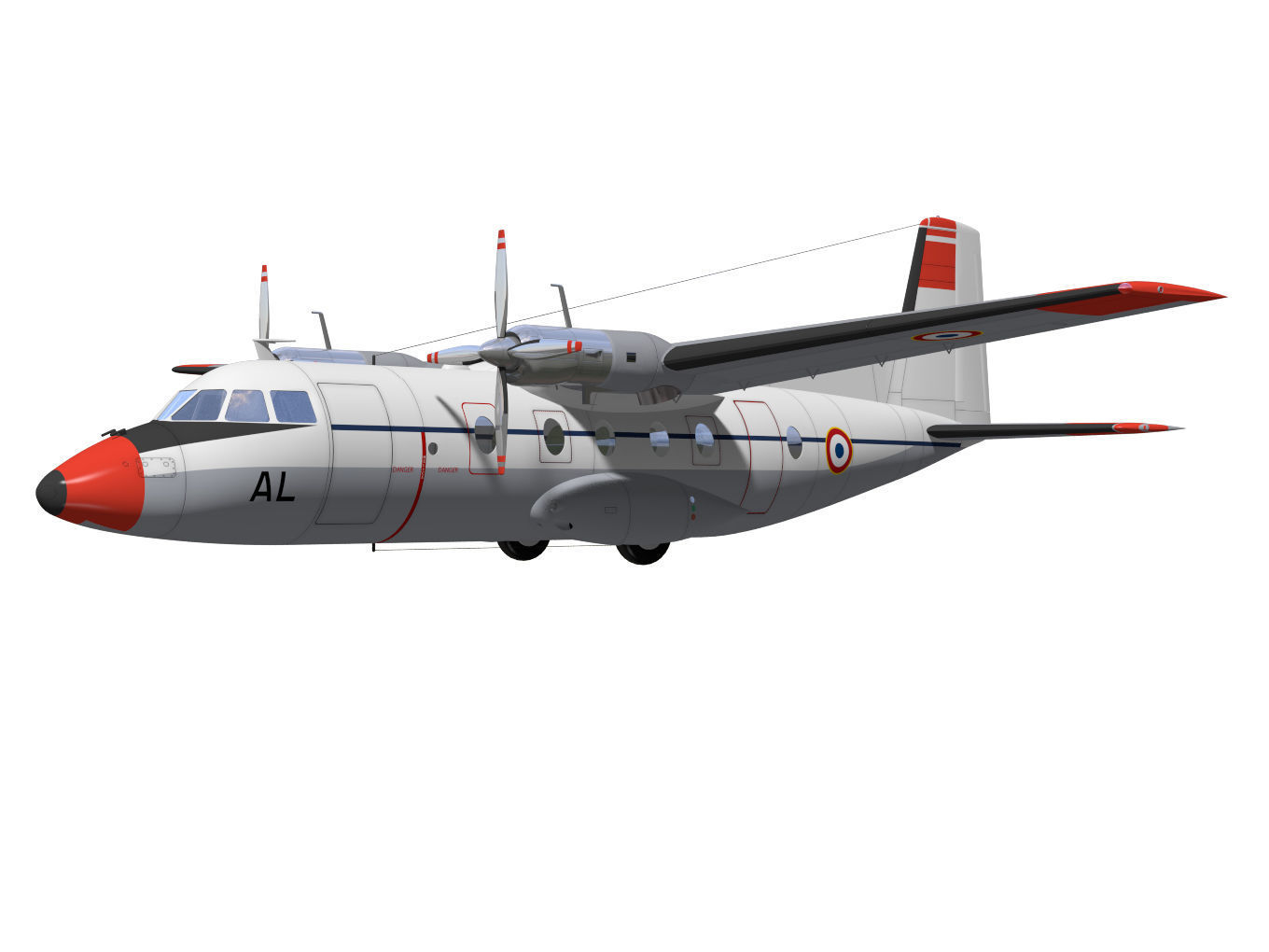 Nord-Aviation Nord 262 fregate 3D model | CGTrader