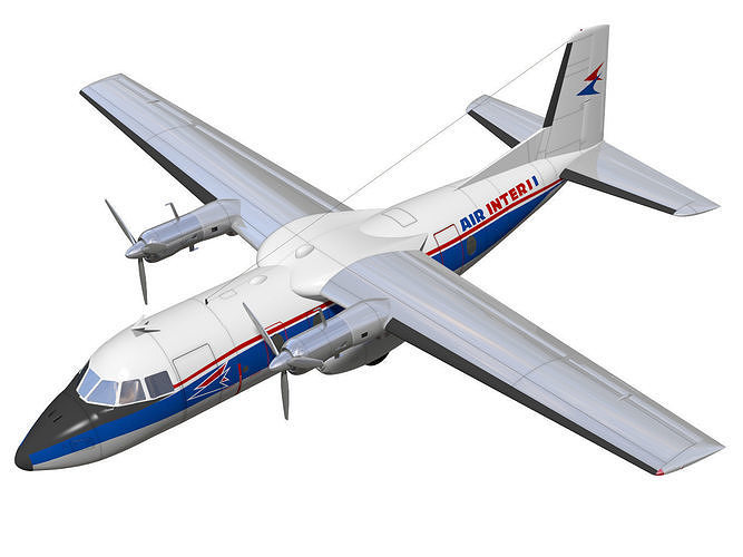 Nord-Aviation Nord 262 fregate 3D model | CGTrader