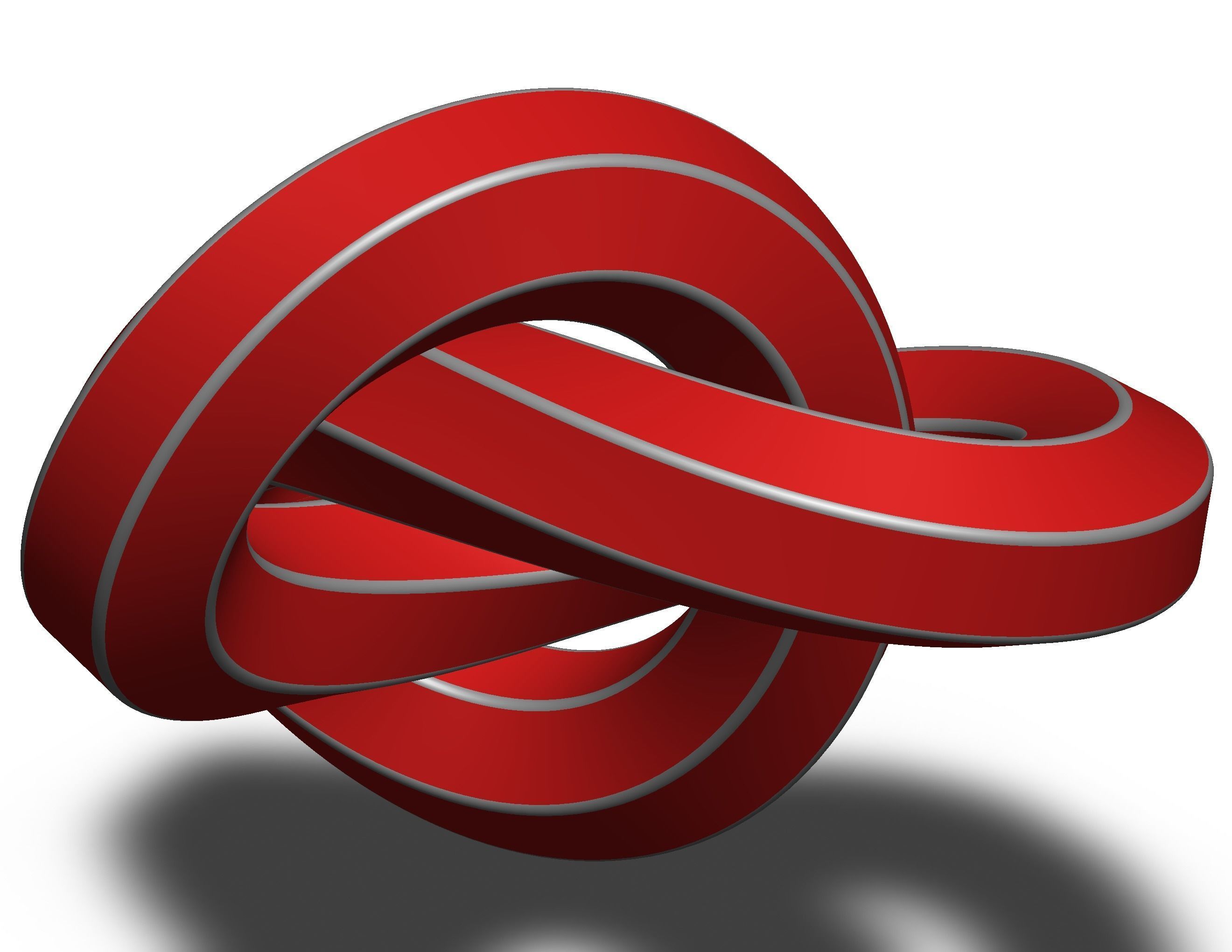 Wireframe Shape Hexagonal Trefoil Knot 3D model 3D printable | CGTrader