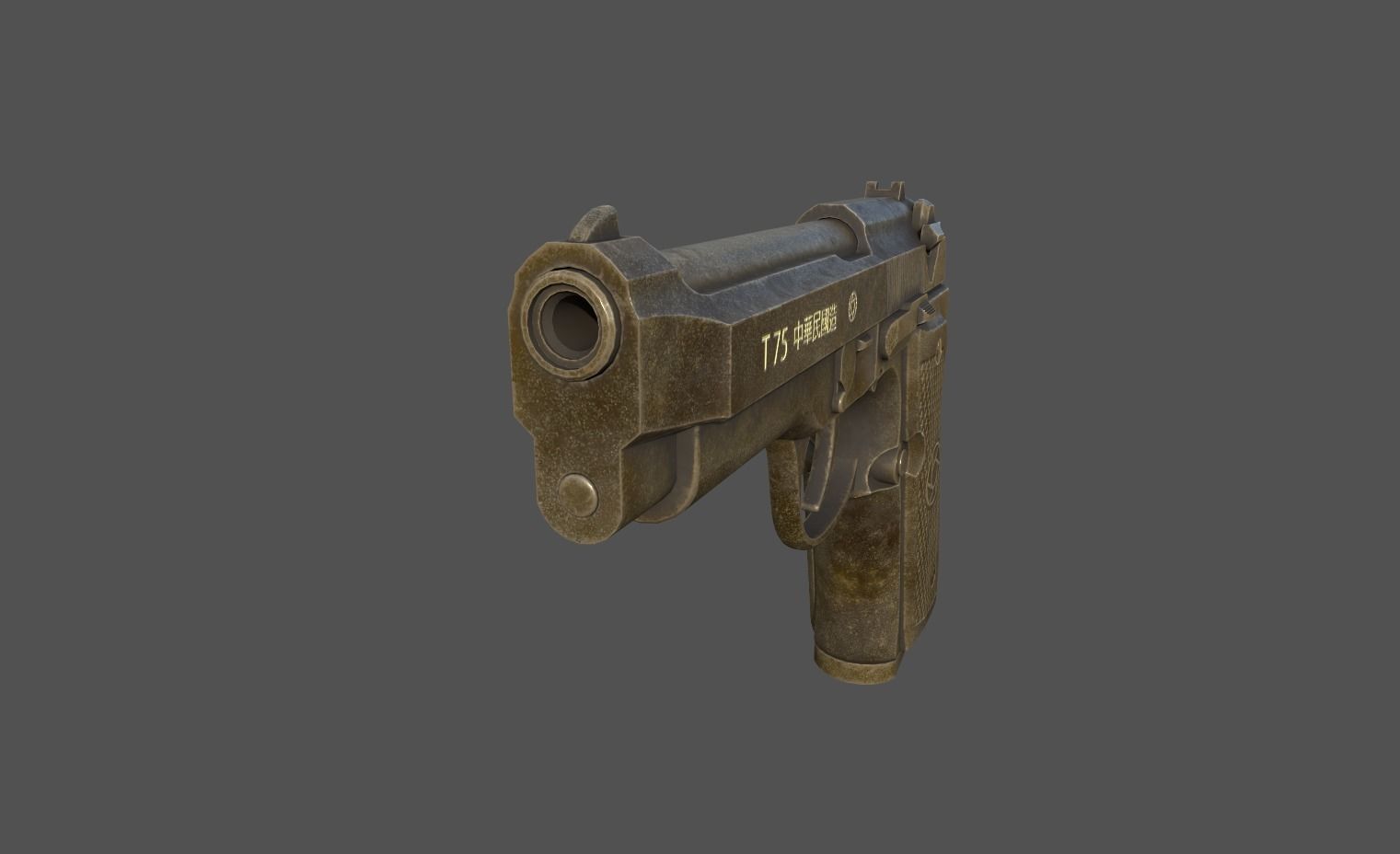 3D model T75 pistol 3D model with PBR texture VR / AR / low-poly | CGTrader