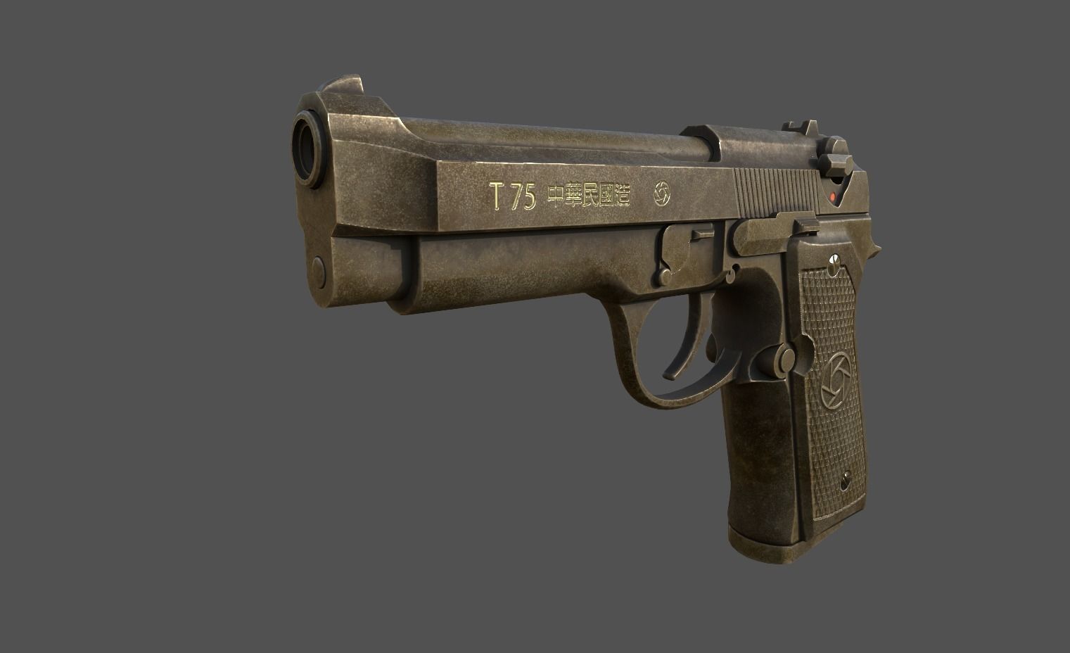 3D model T75 pistol 3D model with PBR texture VR / AR / low-poly | CGTrader
