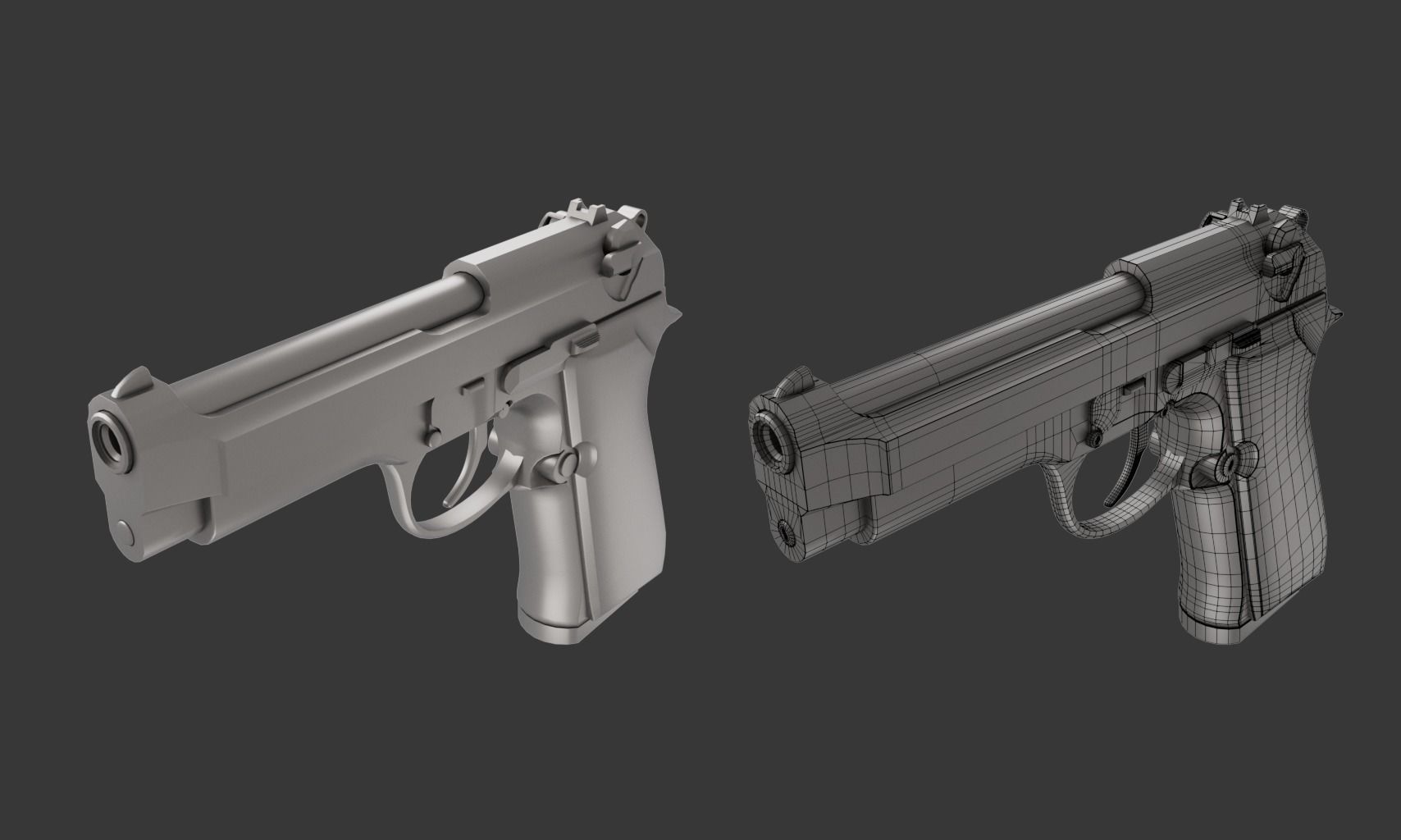 3D model T75 pistol 3D model with PBR texture VR / AR / low-poly | CGTrader