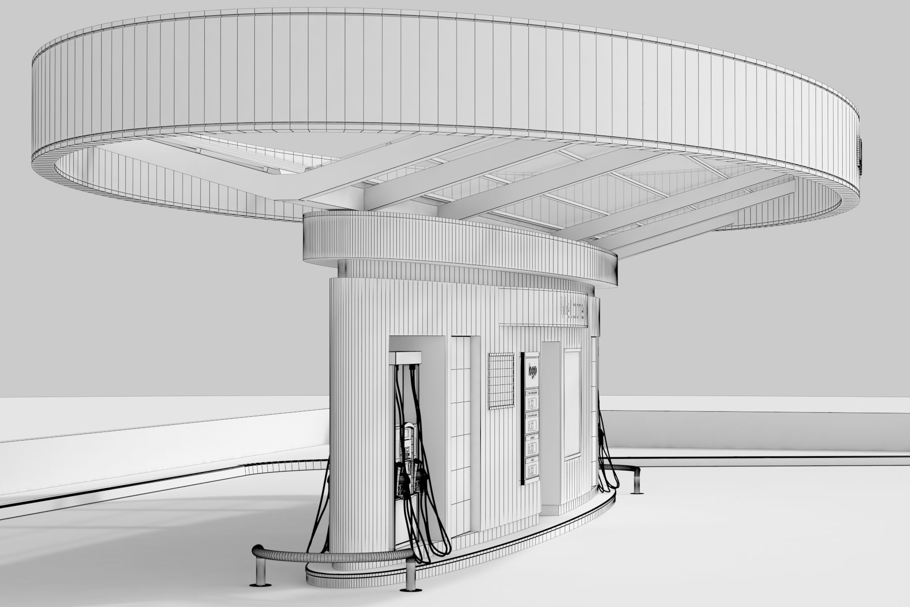 Automated Gas Station 3D model | CGTrader