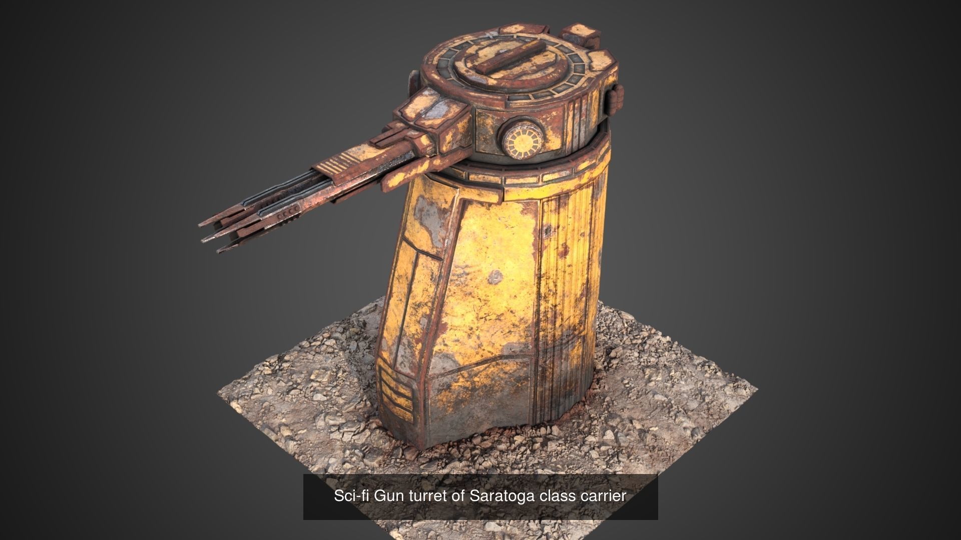 3D Model Collection Sci-fi gun turrets VR / AR / low-poly | CGTrader