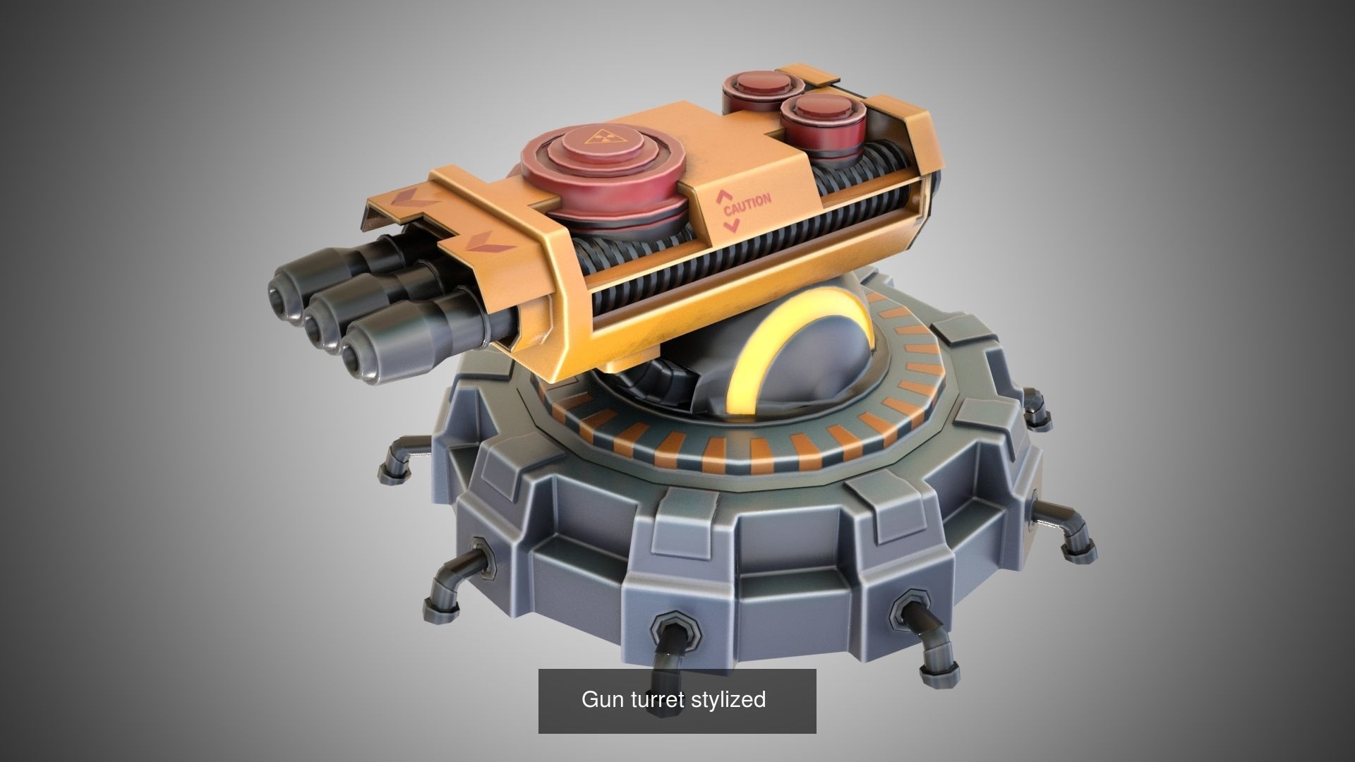 3D Model Collection Sci-fi gun turrets VR / AR / low-poly | CGTrader