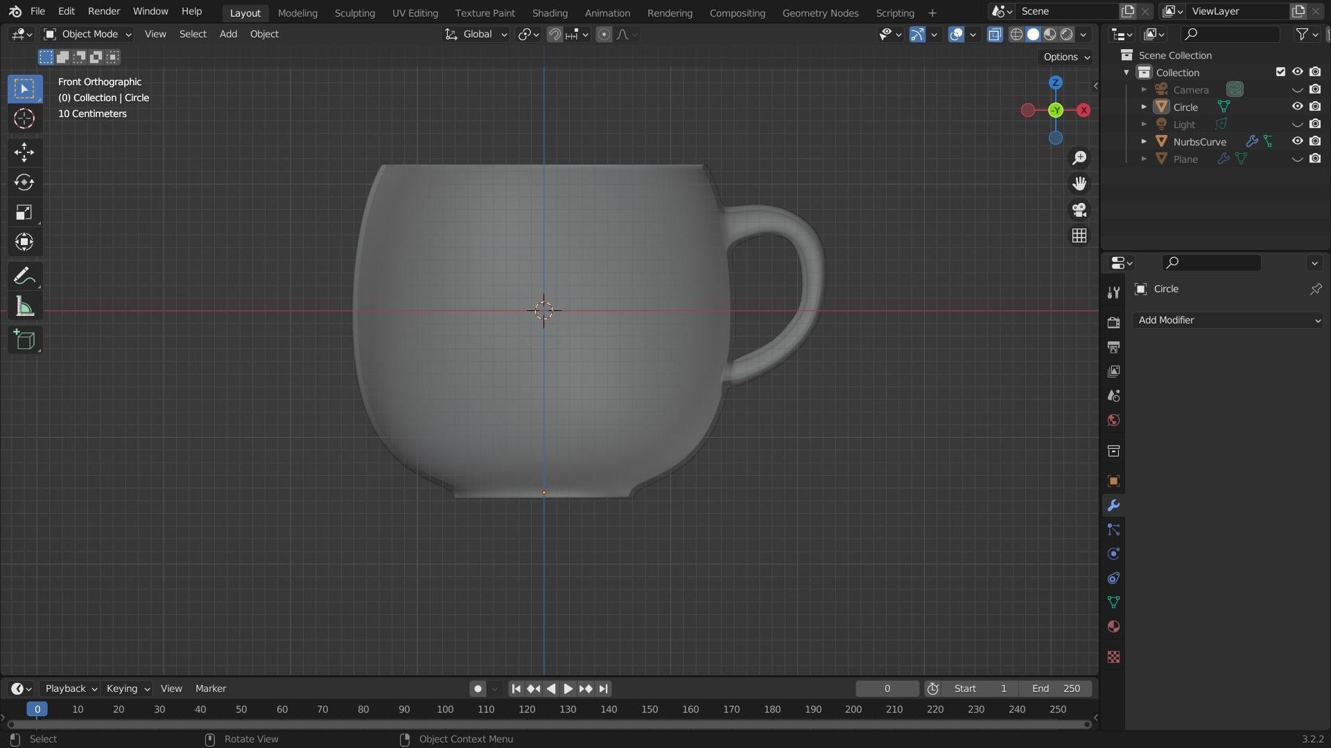 Simple cup with gradient colours free 3D model | CGTrader