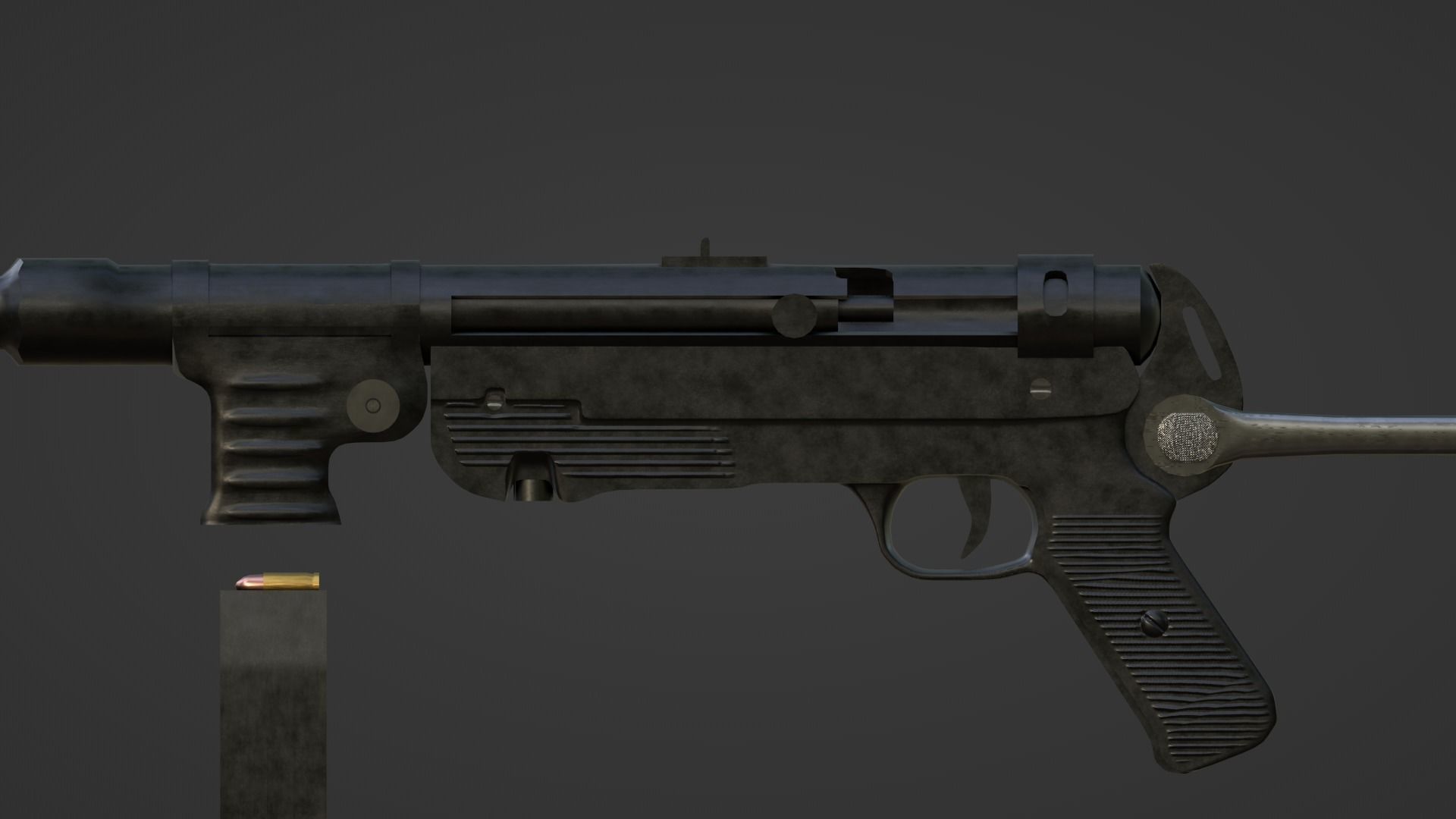 MP-40 Submachine Gun - Game Ready free VR / AR / low-poly 3D model ...