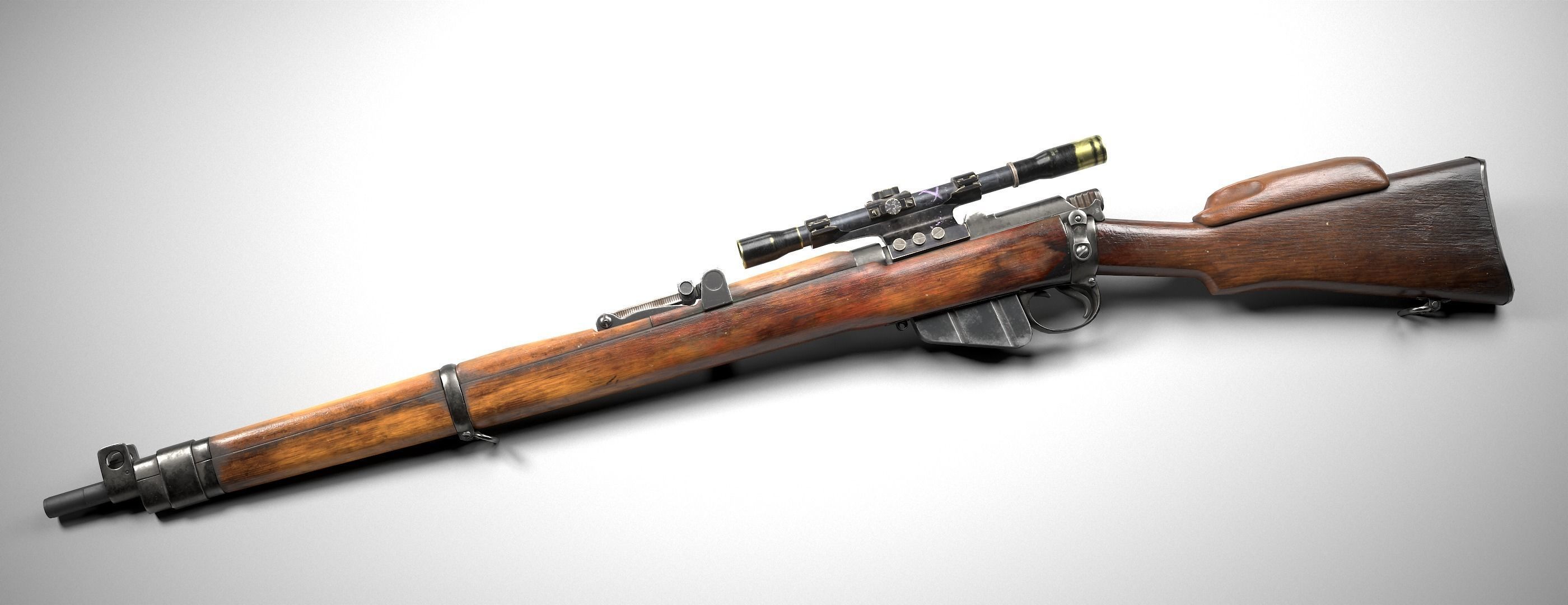 3D model LeeEnfield Rifle SMLE VR / AR / low-poly | CGTrader