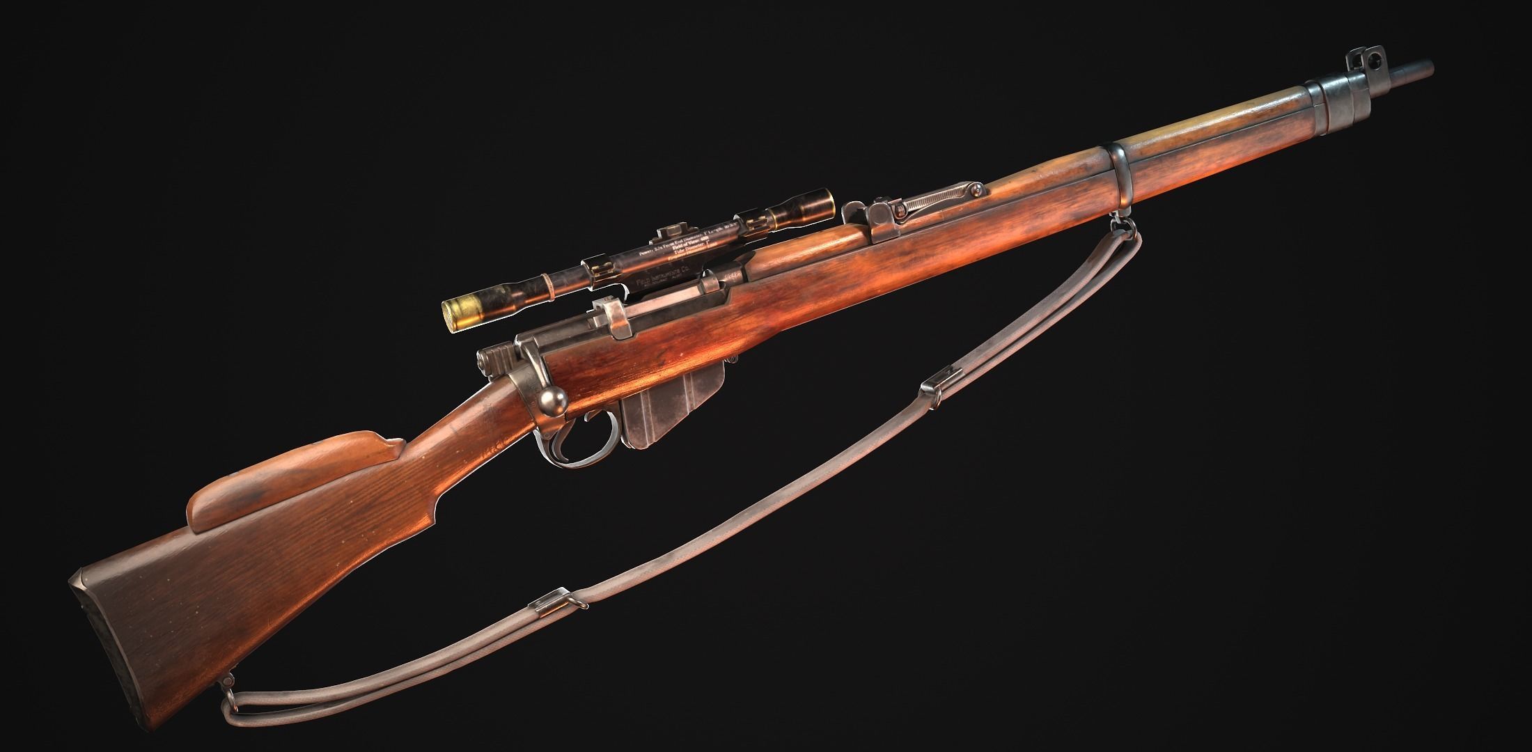 3D model LeeEnfield Rifle SMLE VR / AR / low-poly | CGTrader