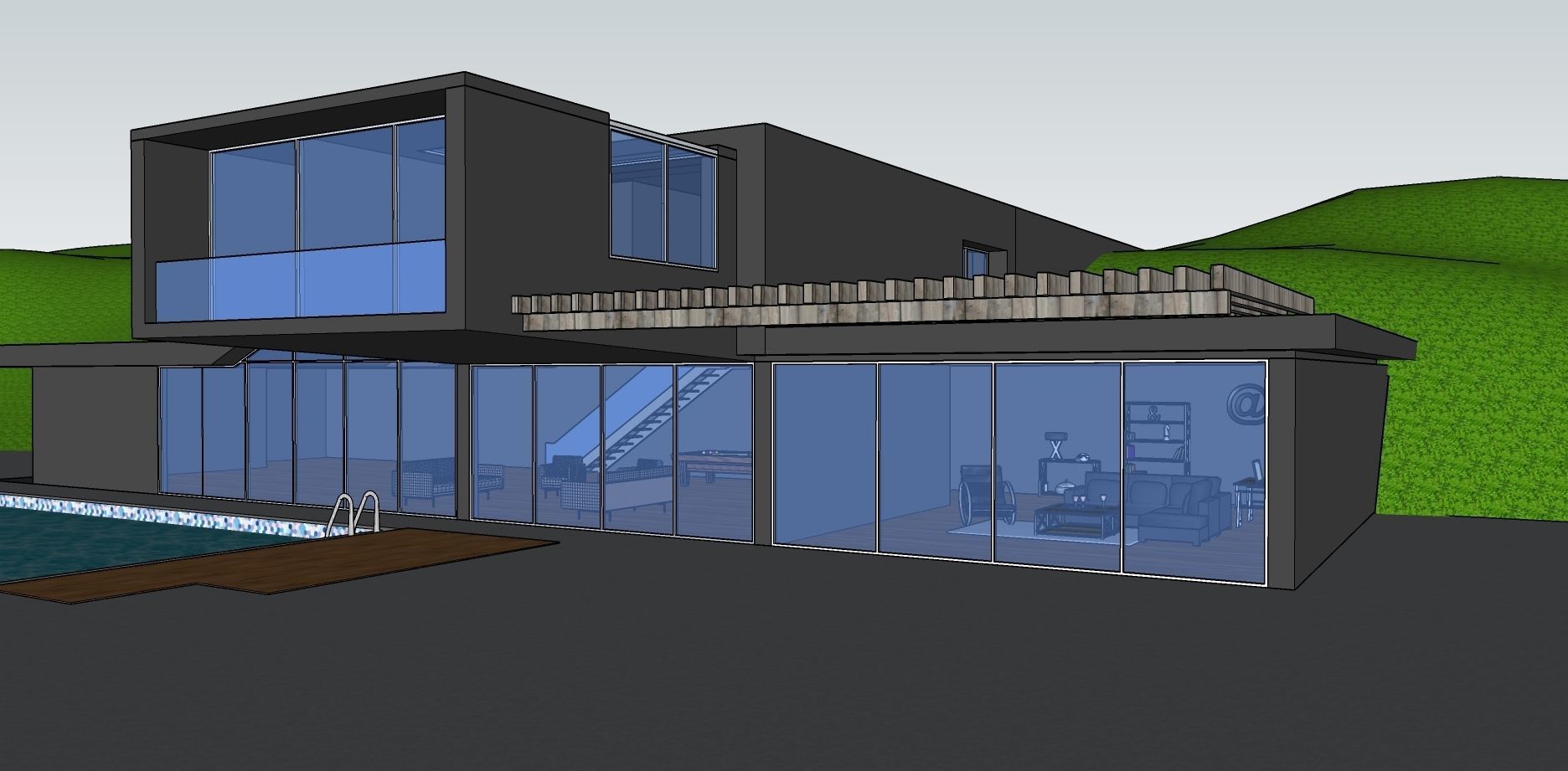 Villa in the forest Modeled in SketchUp and Rendered with Lumion 3D model | CGTrader