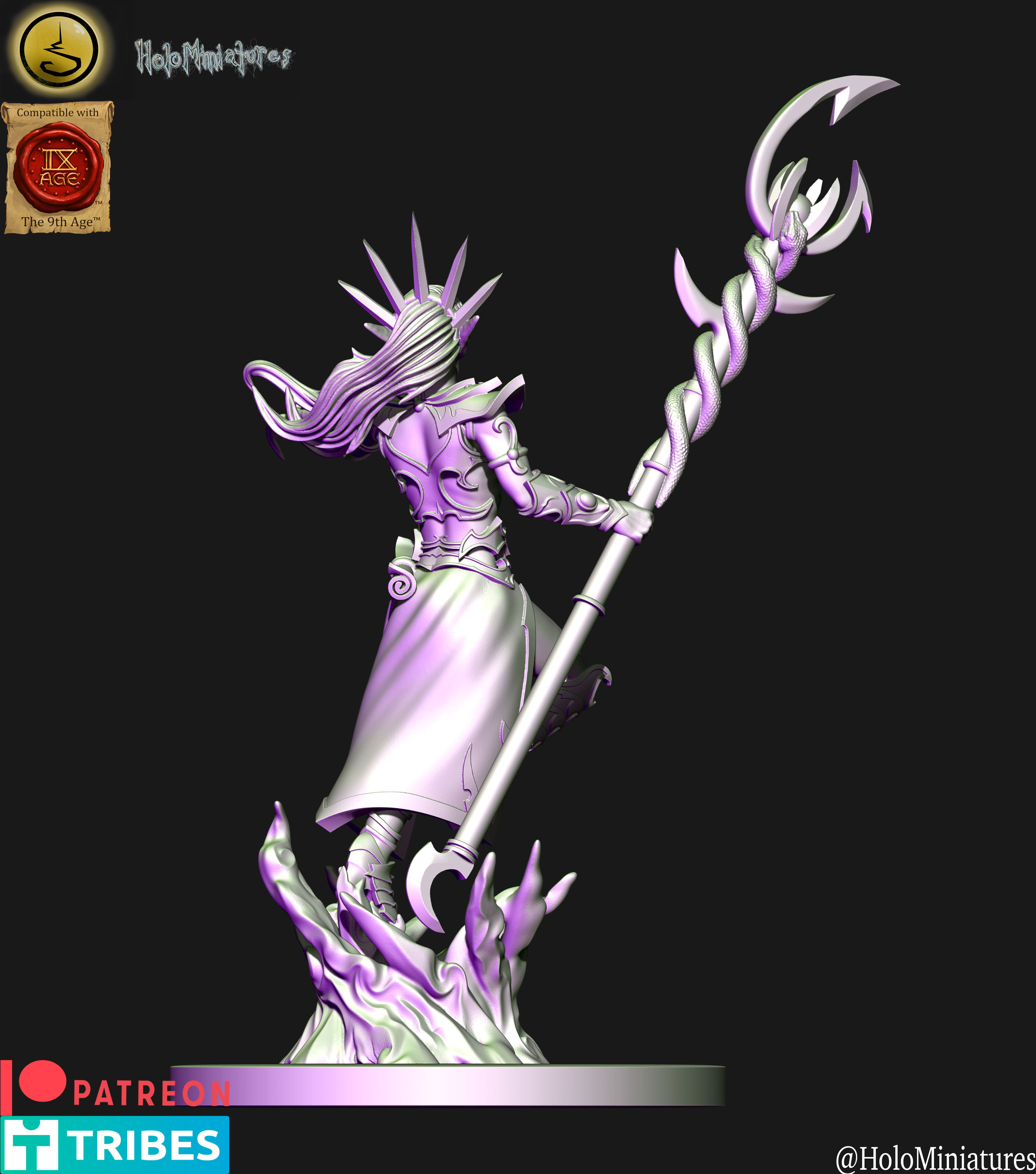 Dark elves sorceress 2 3D model 3D printable | CGTrader