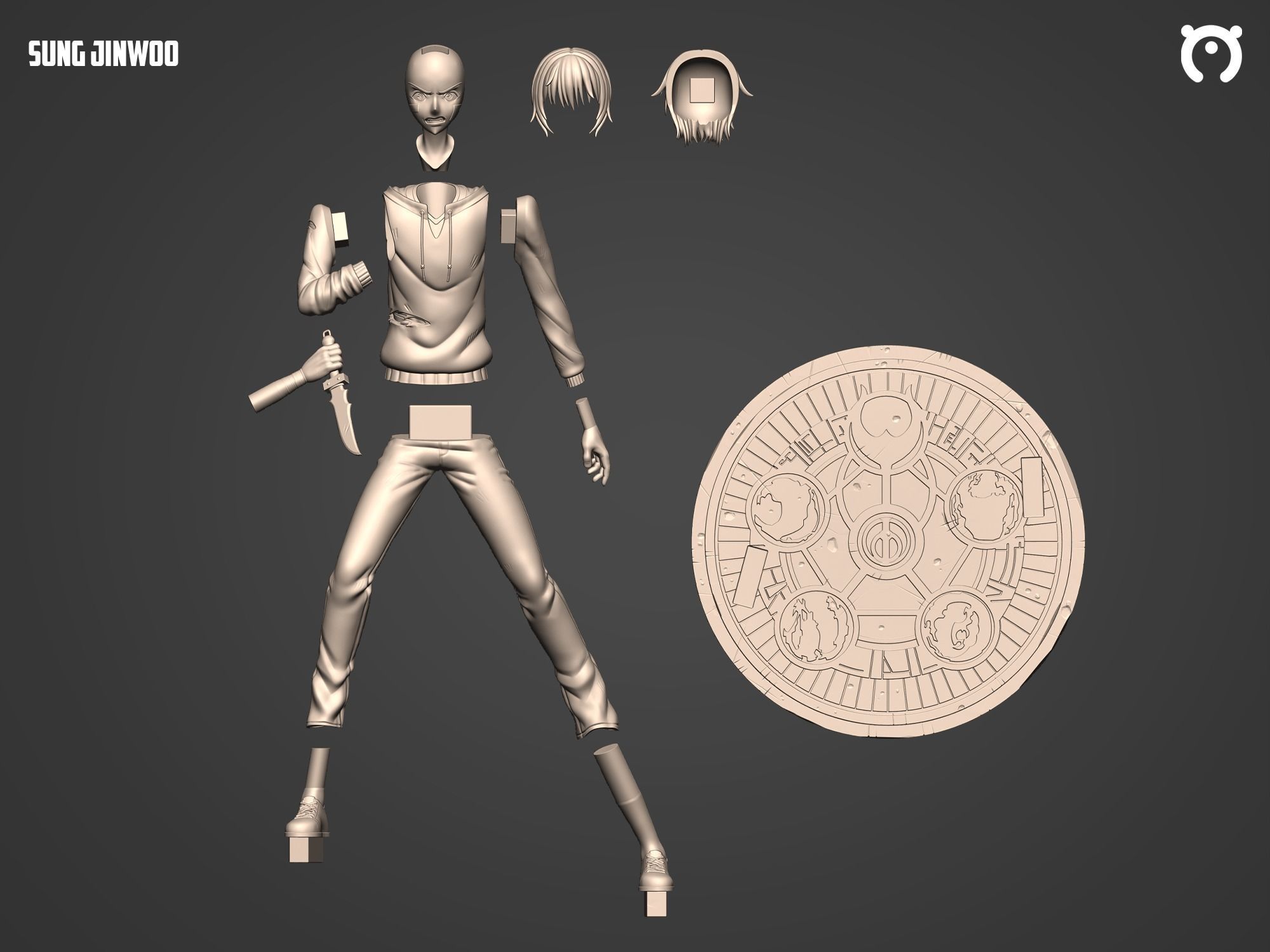 Sung Jinwoo - Solo Leveling 3D model 3D printable | CGTrader